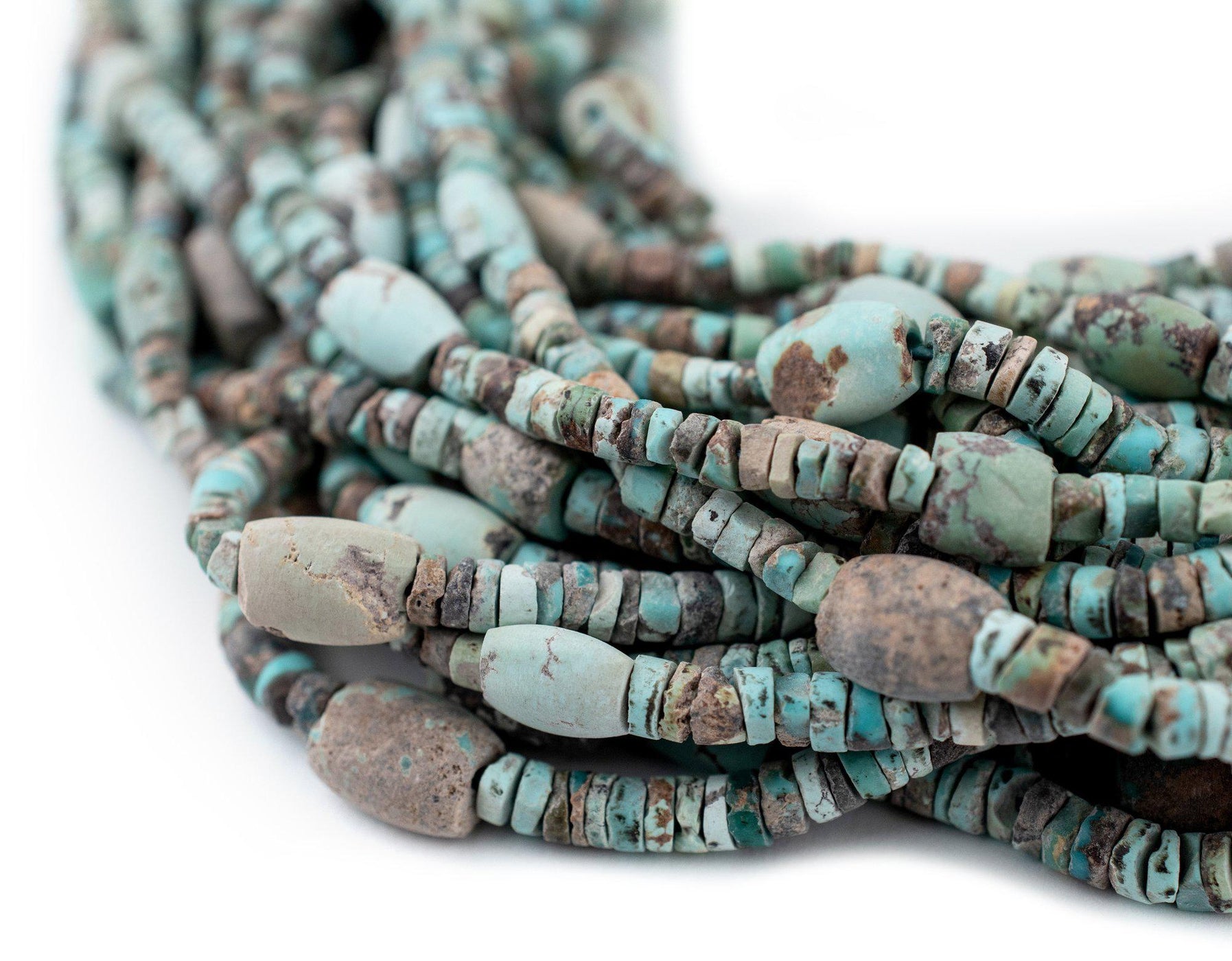 Middle Eastern Turquoise Beads, Single 14 Inch Strand — The Bead Chest