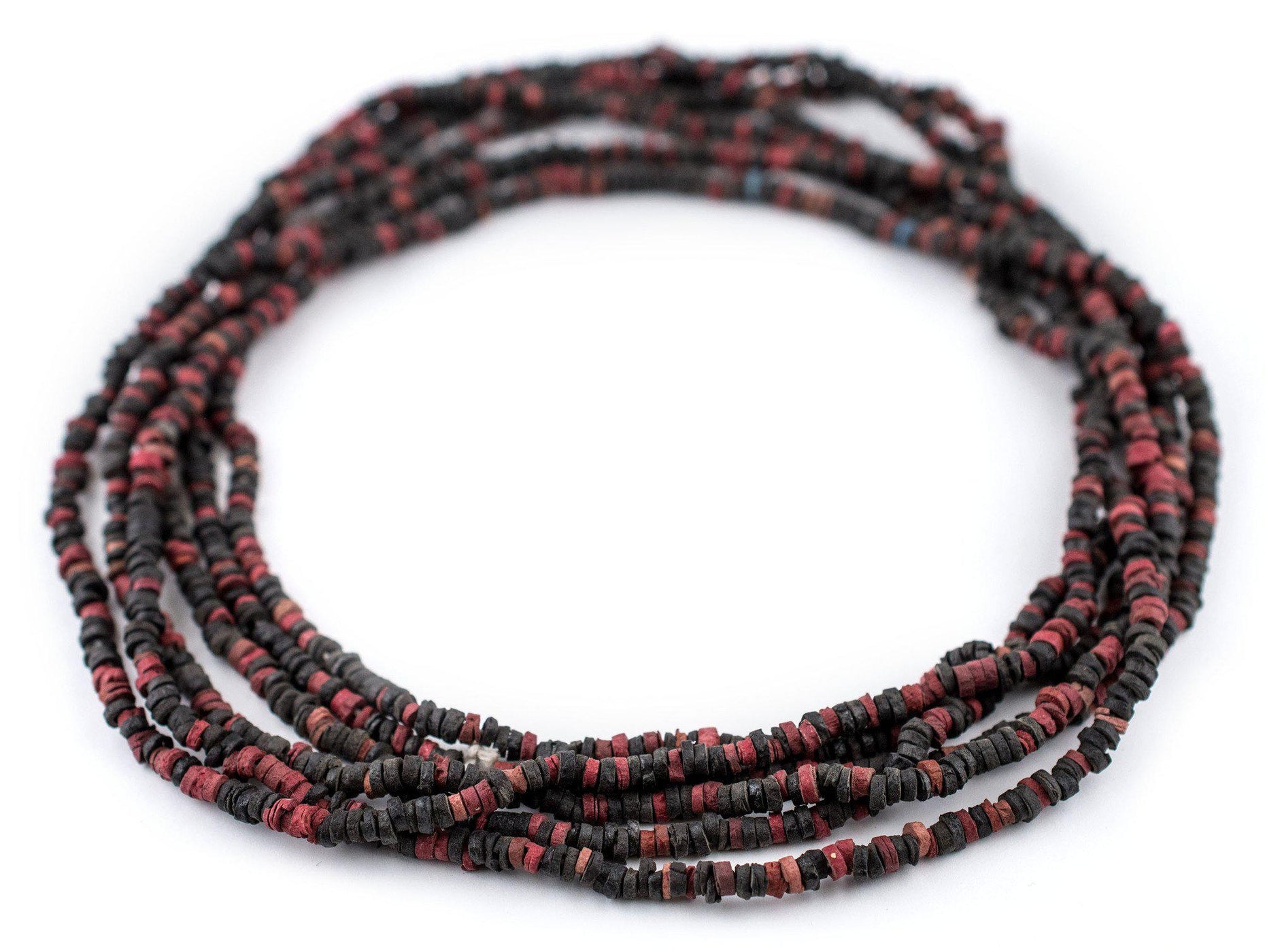 Crimson & Black Pharaonic Pottery Beads — The Bead Chest