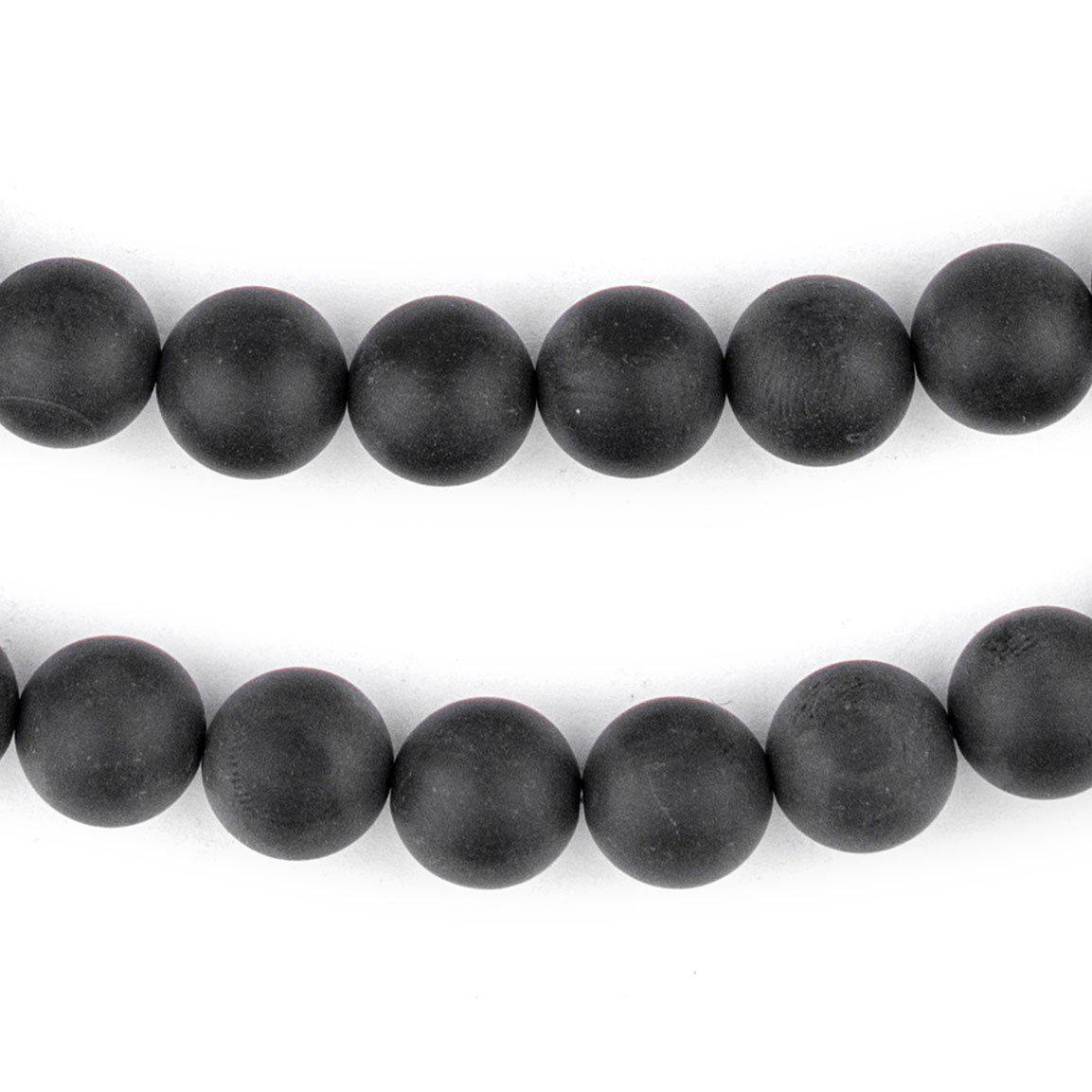 Matte Round Black Onyx Beads (10mm) — The Bead Chest