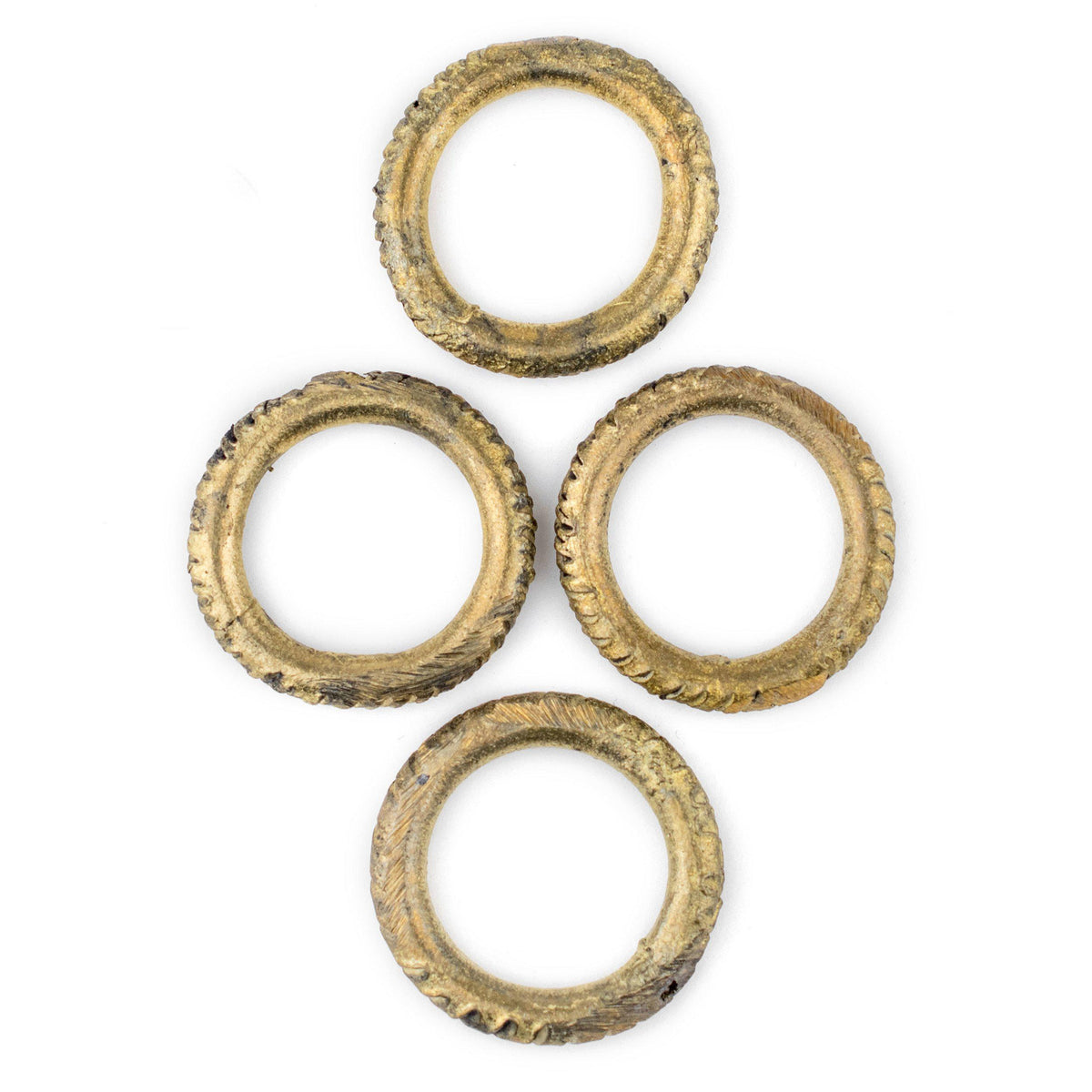 African Brass Money Ring Beads (Set of 4) — The Bead Chest