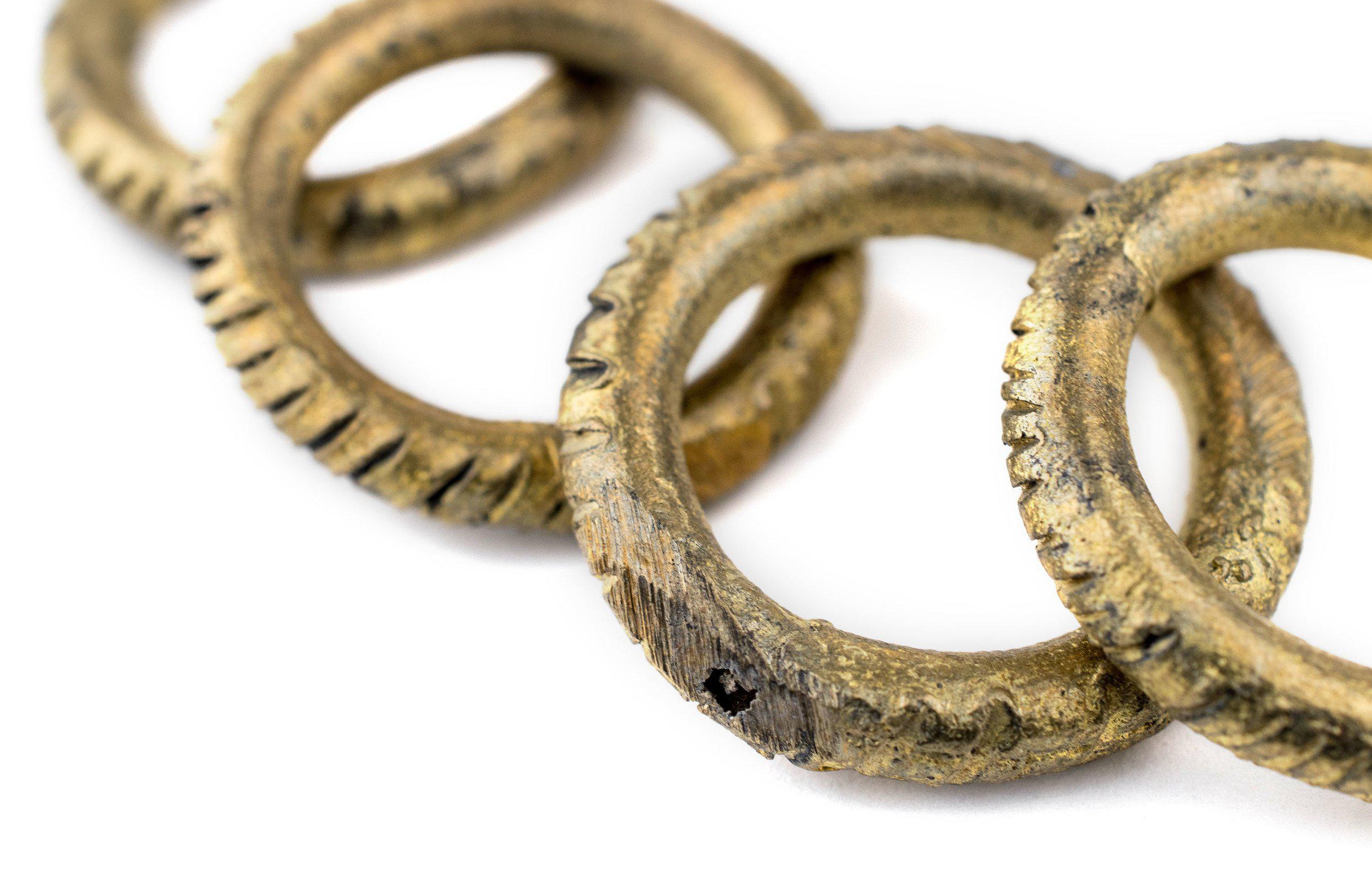 African Brass Money Ring Beads (Set of 4) — The Bead Chest
