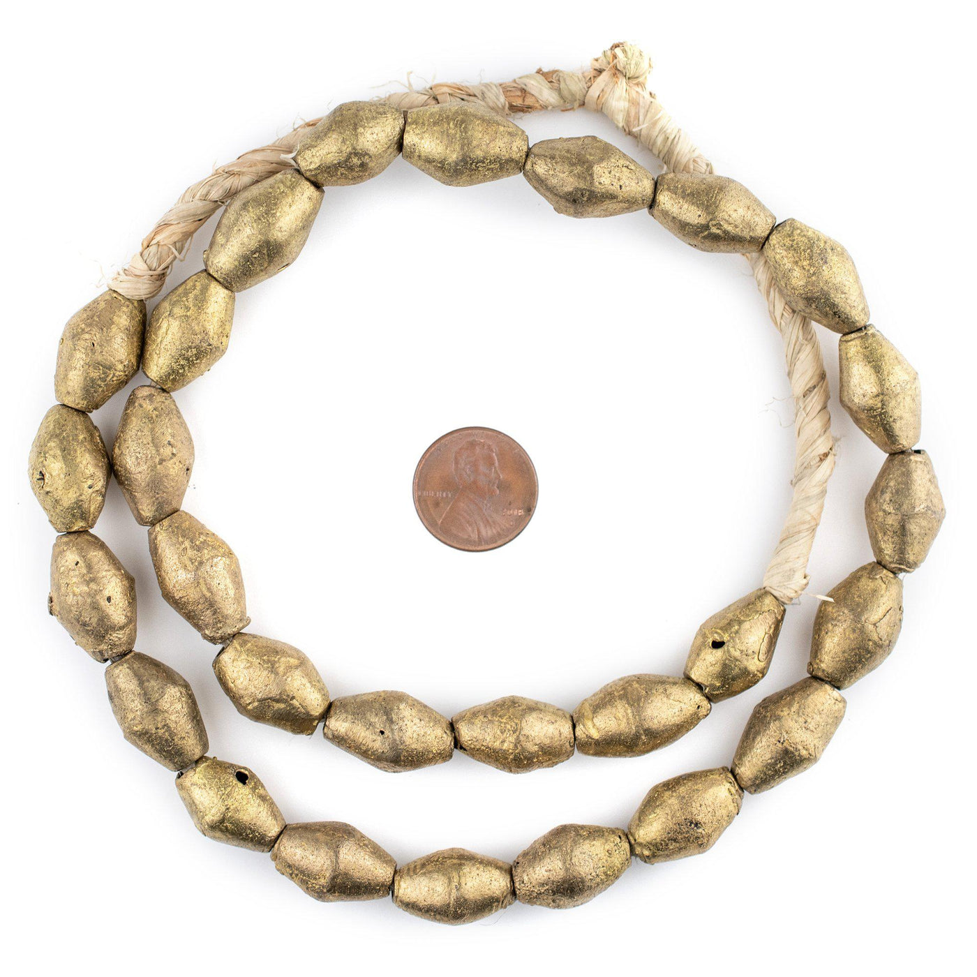 Cameroon Brass Bicone Beads (19x12mm) — The Bead Chest