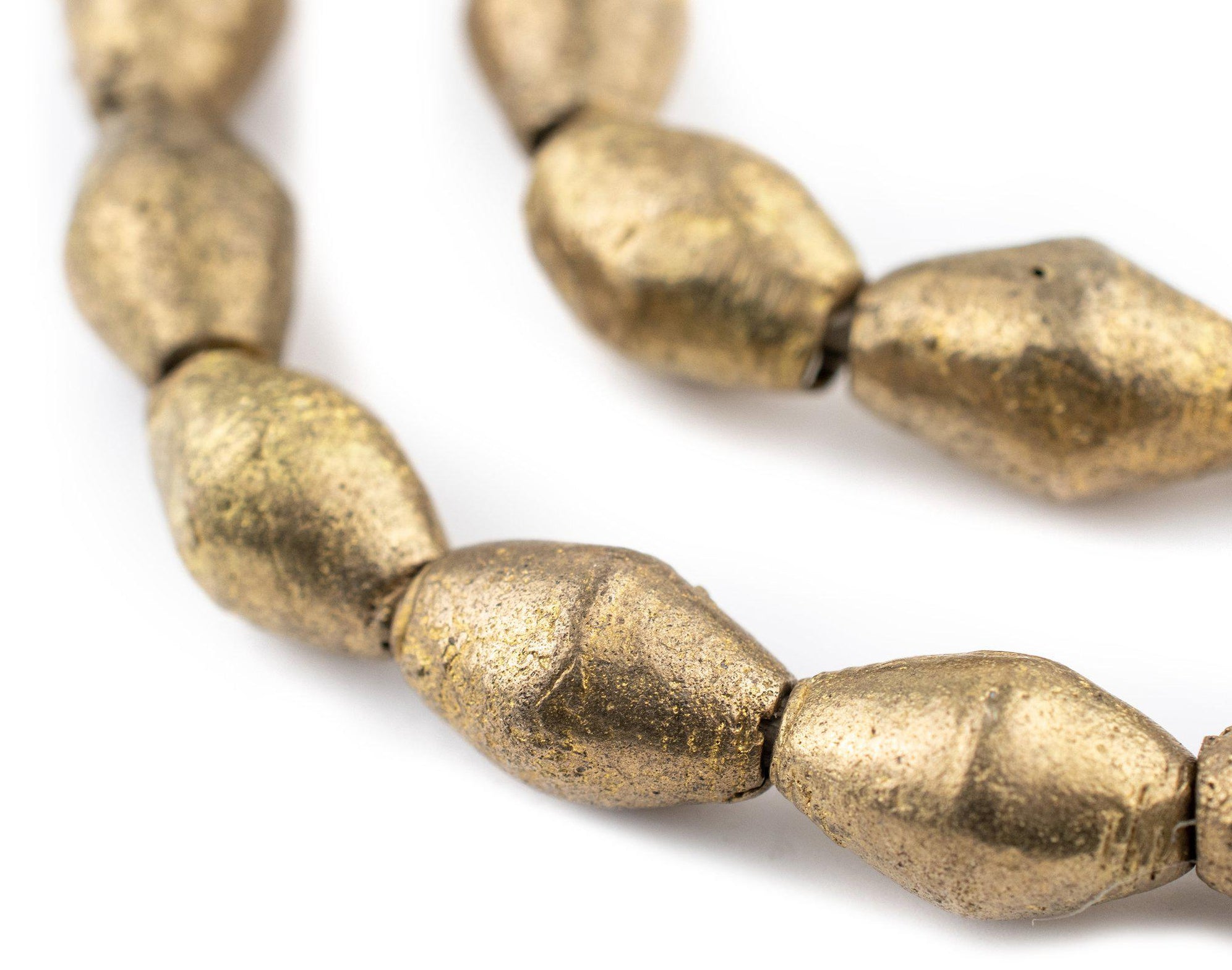 Cameroon Brass Bicone Beads (19x12mm) — The Bead Chest