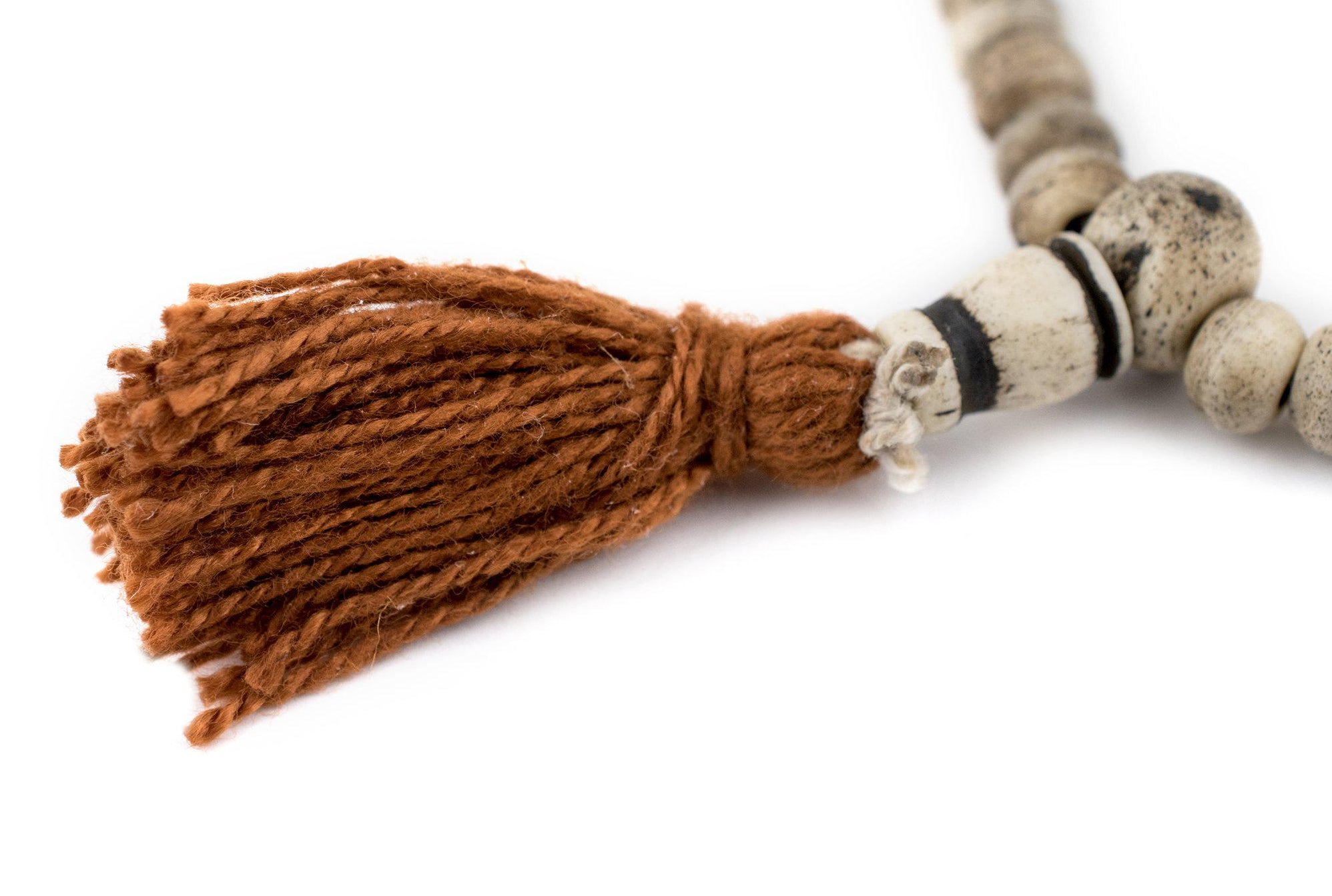 Round Grey Himalayan Bone Mala Beads (6mm) — The Bead Chest