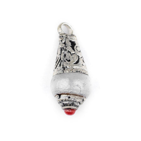 Pearl Silver Capped Locket Pendant (28x10mm) — The Bead Chest