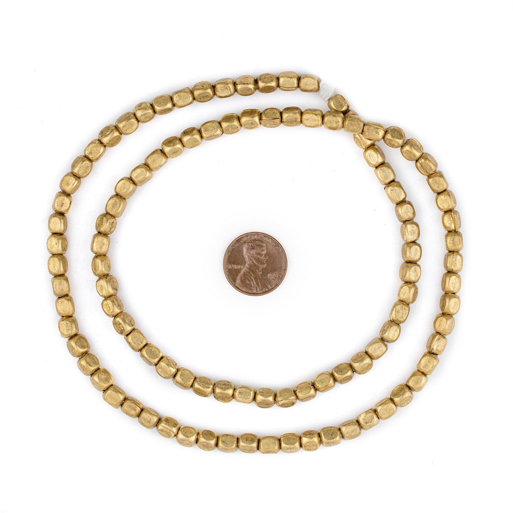 Brass Rounded Rectangle Beads (6x5mm) — The Bead Chest