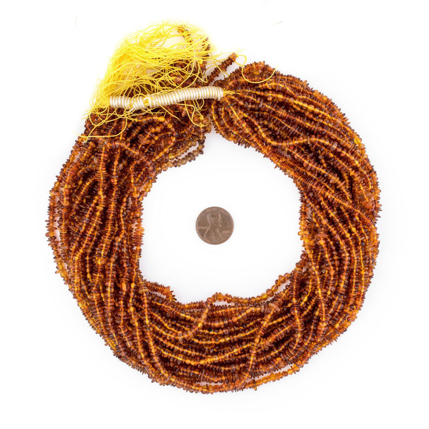 Authentic Translucent Amber Chip Beads (4mm) — The Bead Chest