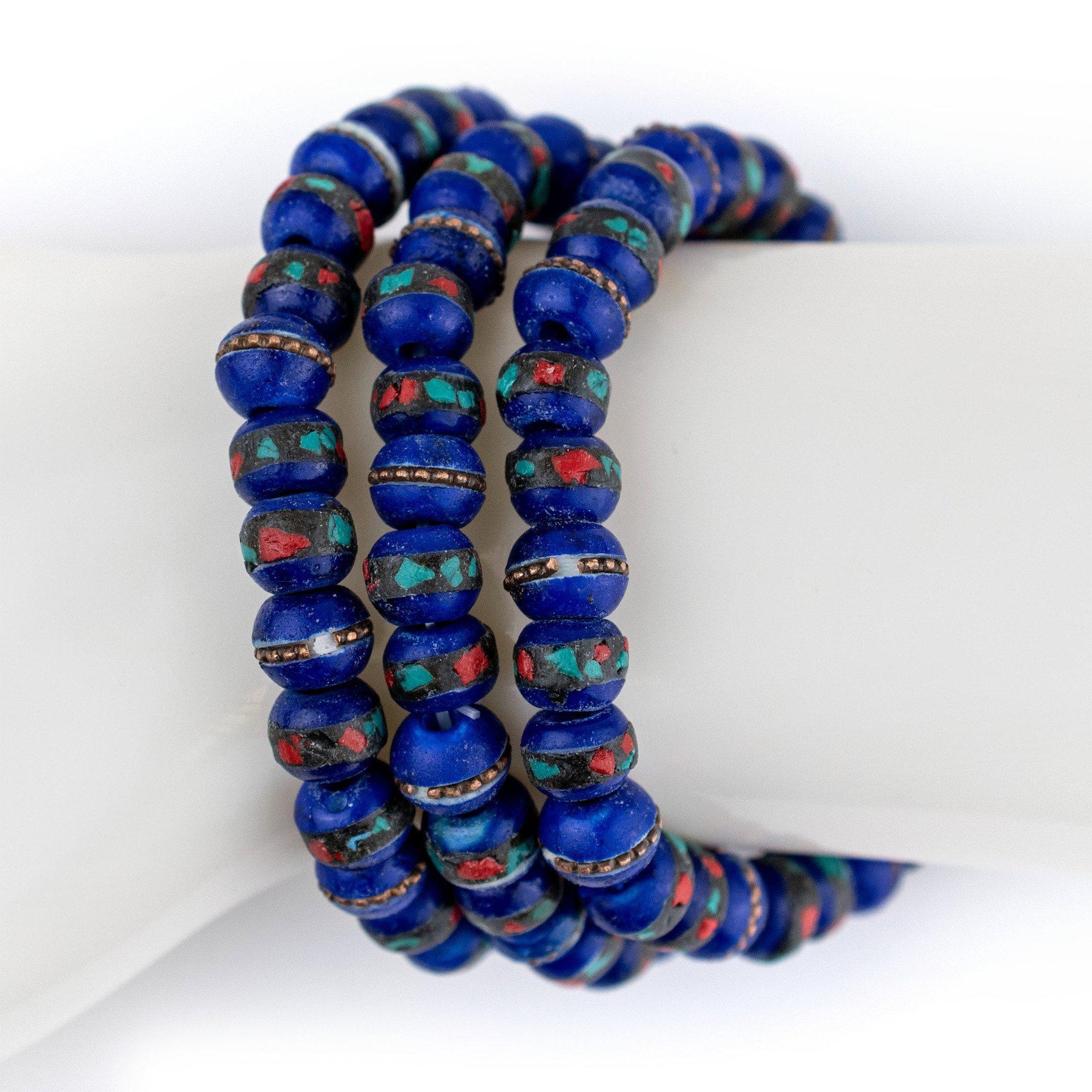 Cobalt Blue Nepal Mala Bracelet — The Bead Chest