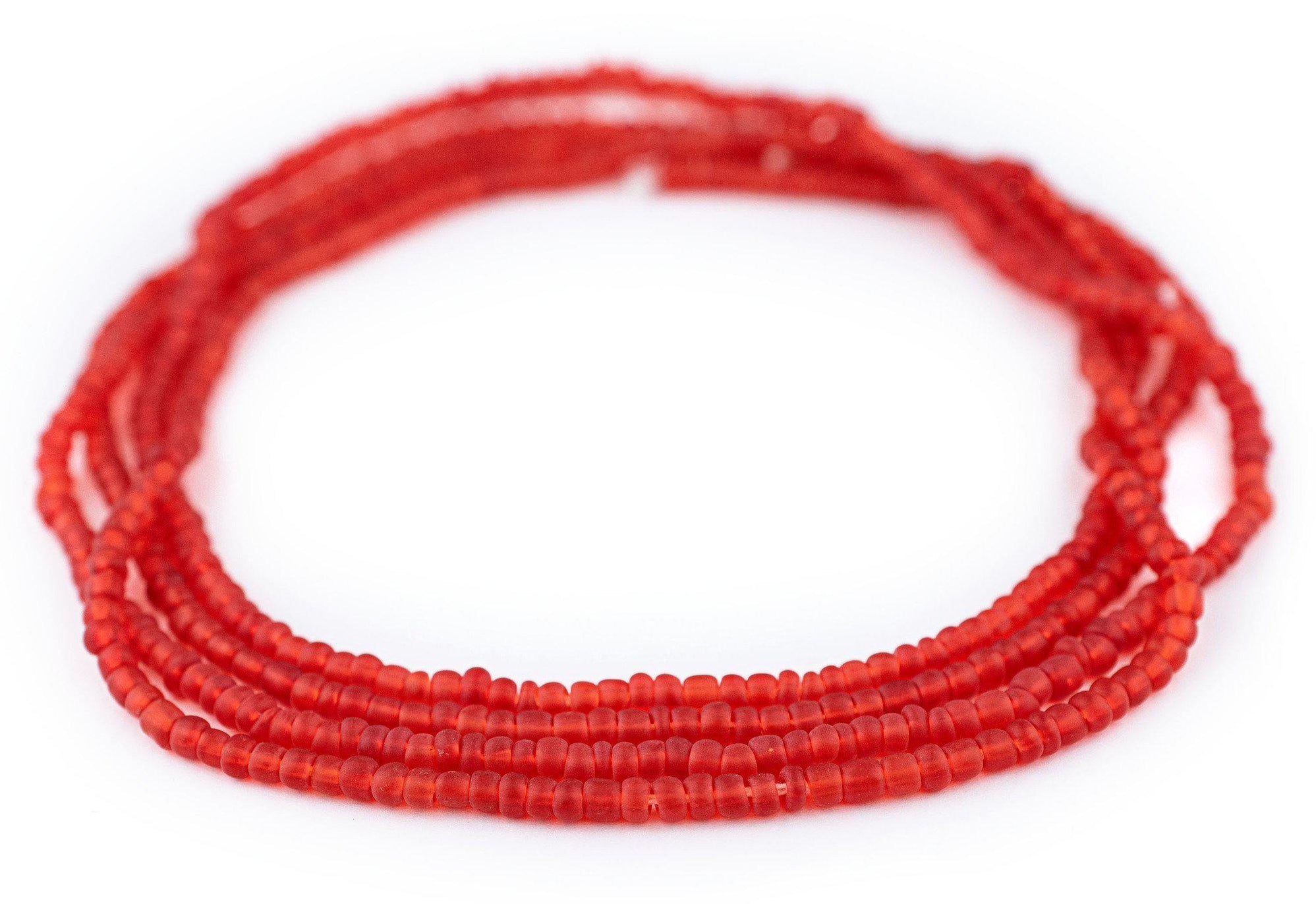 Translucent Red Matte Glass Seed Beads (4mm) — The Bead Chest