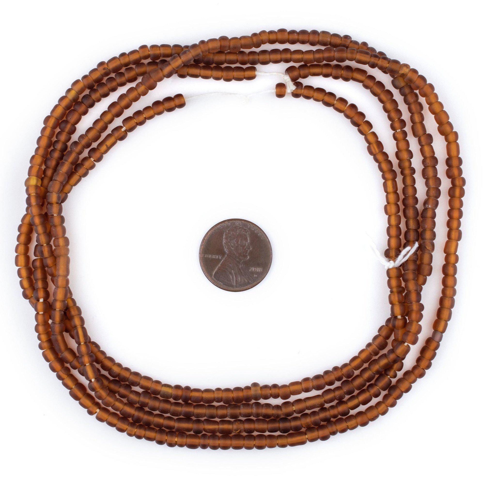 Translucent Brown Matte Glass Seed Beads (4mm) — The Bead Chest