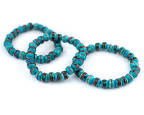 Turquoise Blue Nepal Mala Bracelet — The Bead Chest