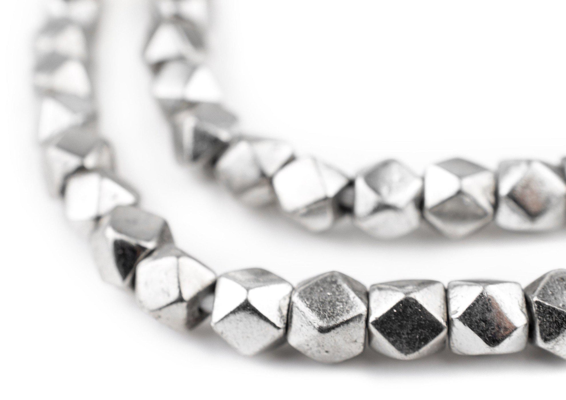 Jumbo Silver Diamond Cut Beads (9mm) — The Bead Chest