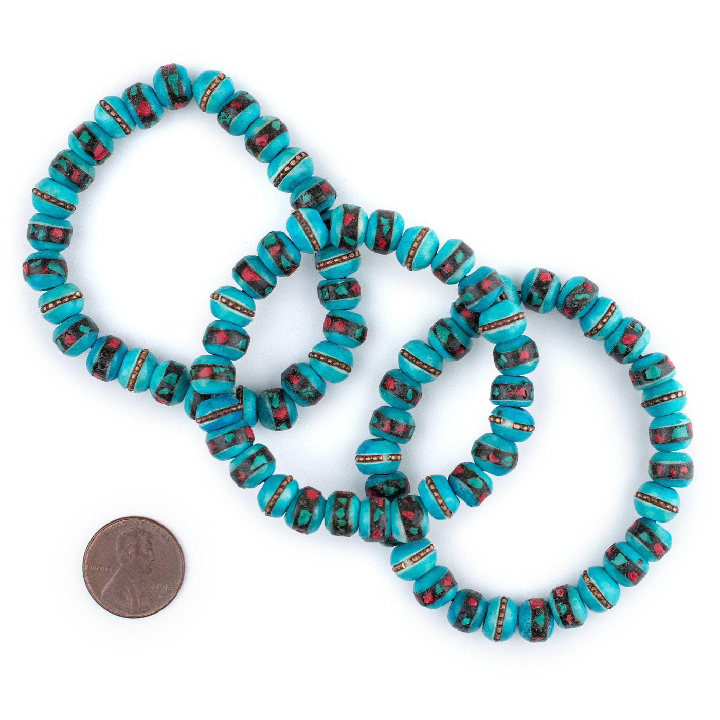 Turquoise Blue Nepal Mala Bracelet — The Bead Chest
