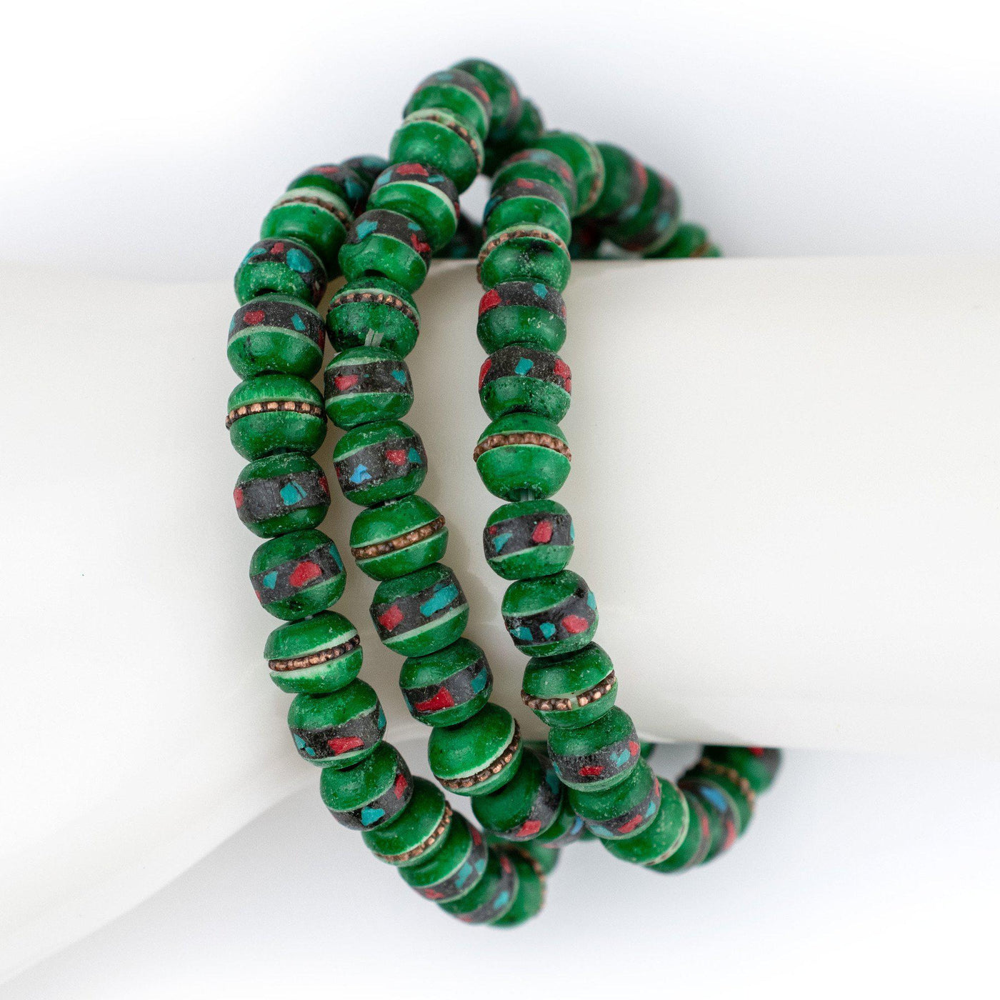 Green Nepal Mala Bracelet — The Bead Chest