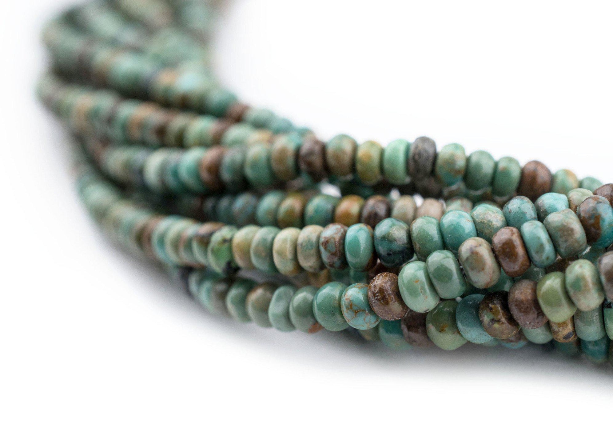 Green Turquoise Rondelle Beads (3mm) — The Bead Chest
