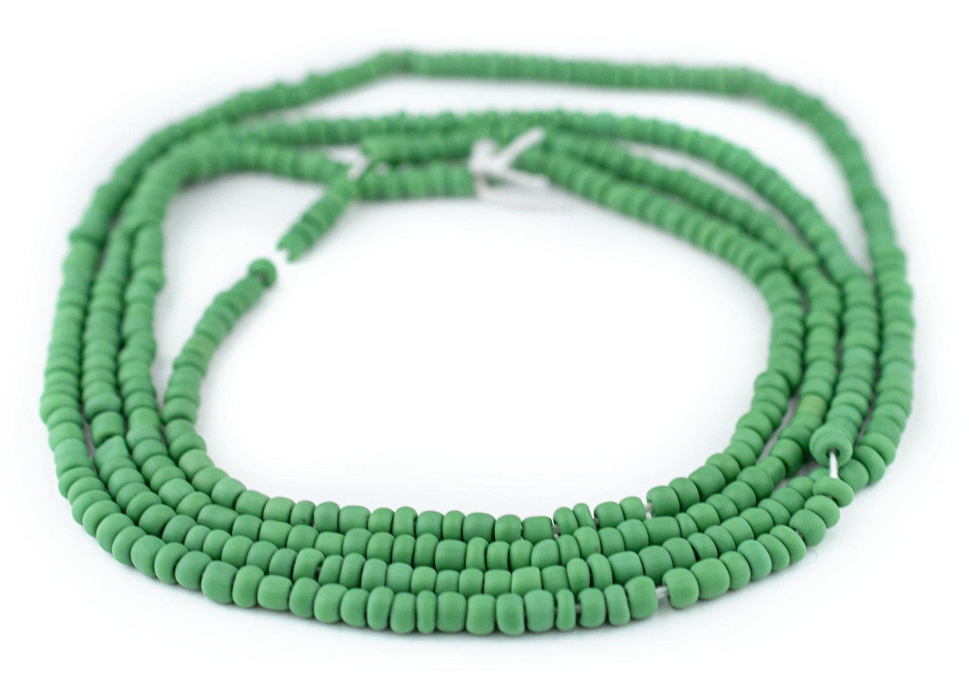Green Matte Glass Seed Beads (4mm) — The Bead Chest