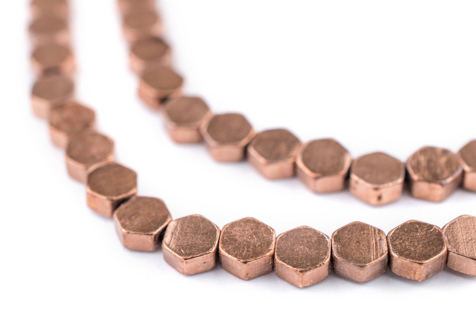 Hexagonal Copper Beads (6mm) — The Bead Chest