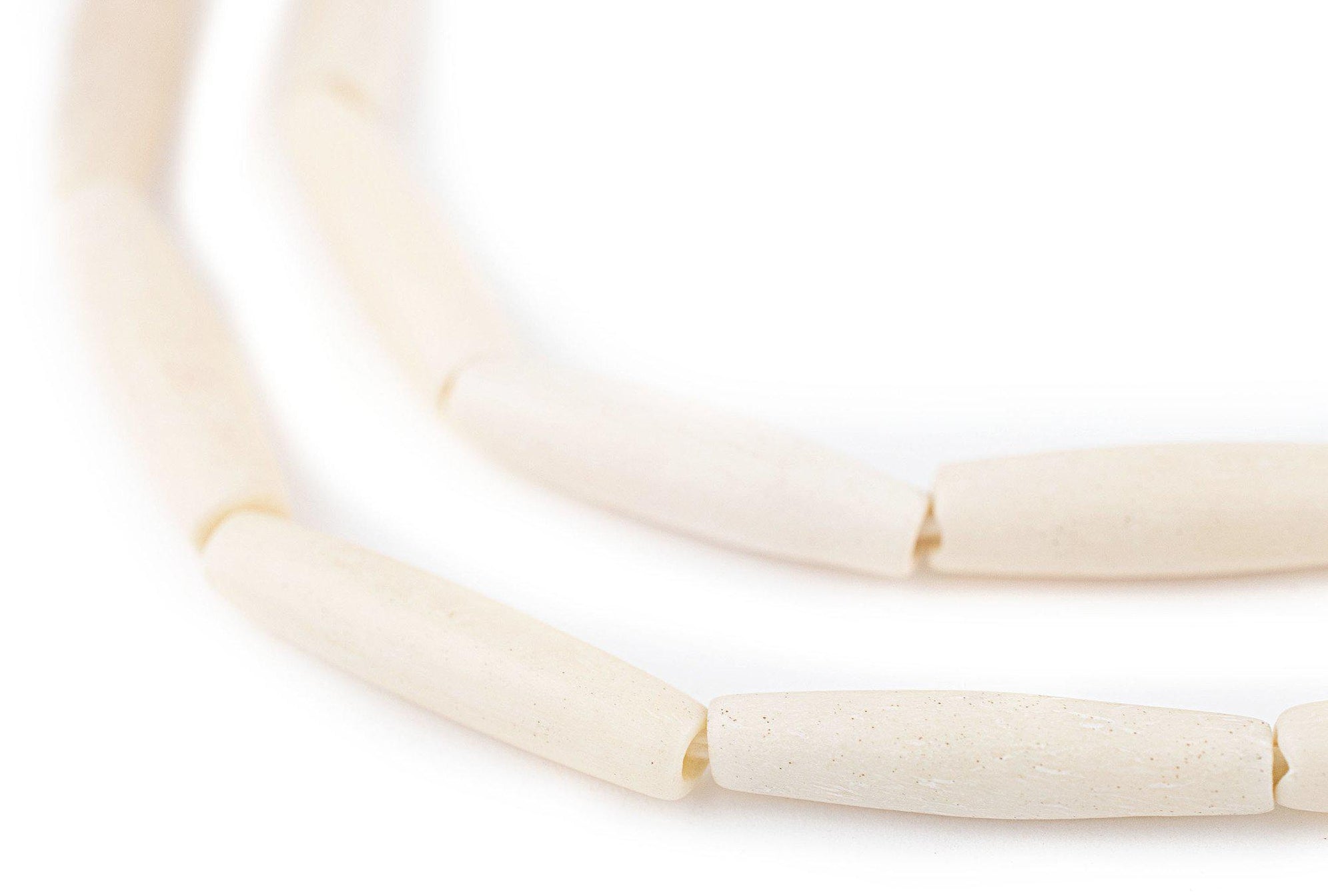 White Bone Hair Pipe Beads (1 inch, 25mm) — The Bead Chest