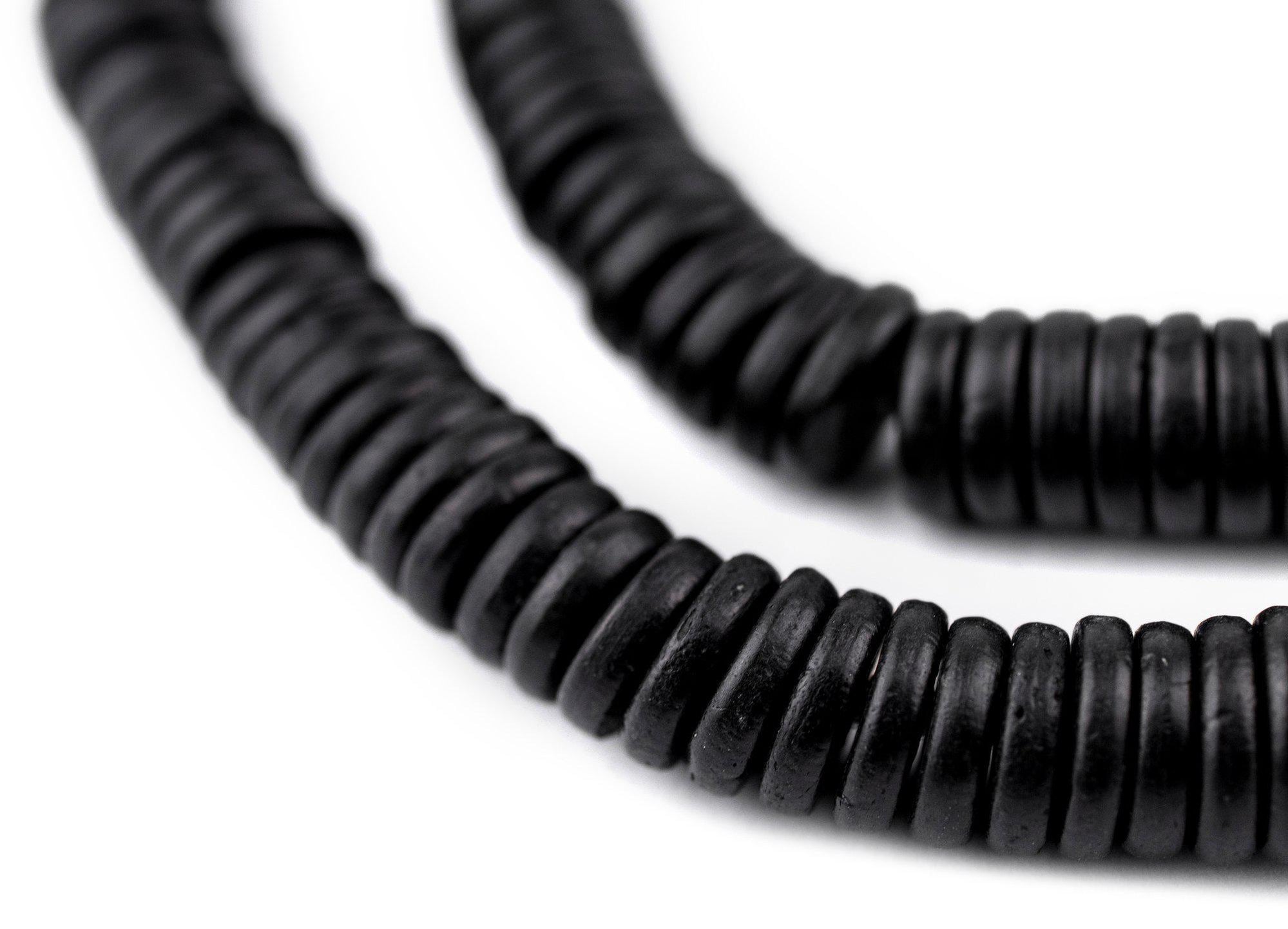 Black Bone Button Beads (8mm) — The Bead Chest