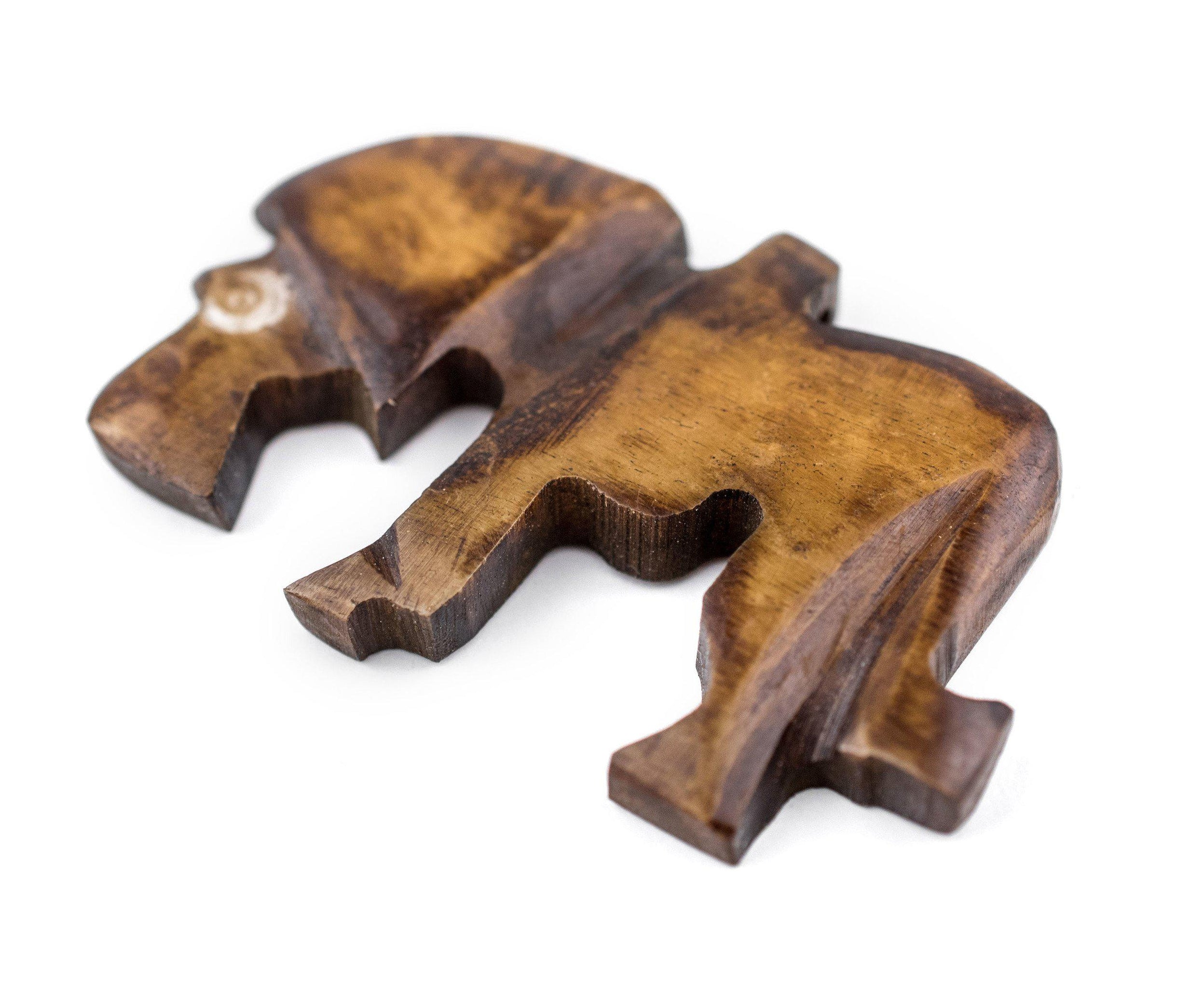 Wild African Lion Batik Bone Pendant — The Bead Chest