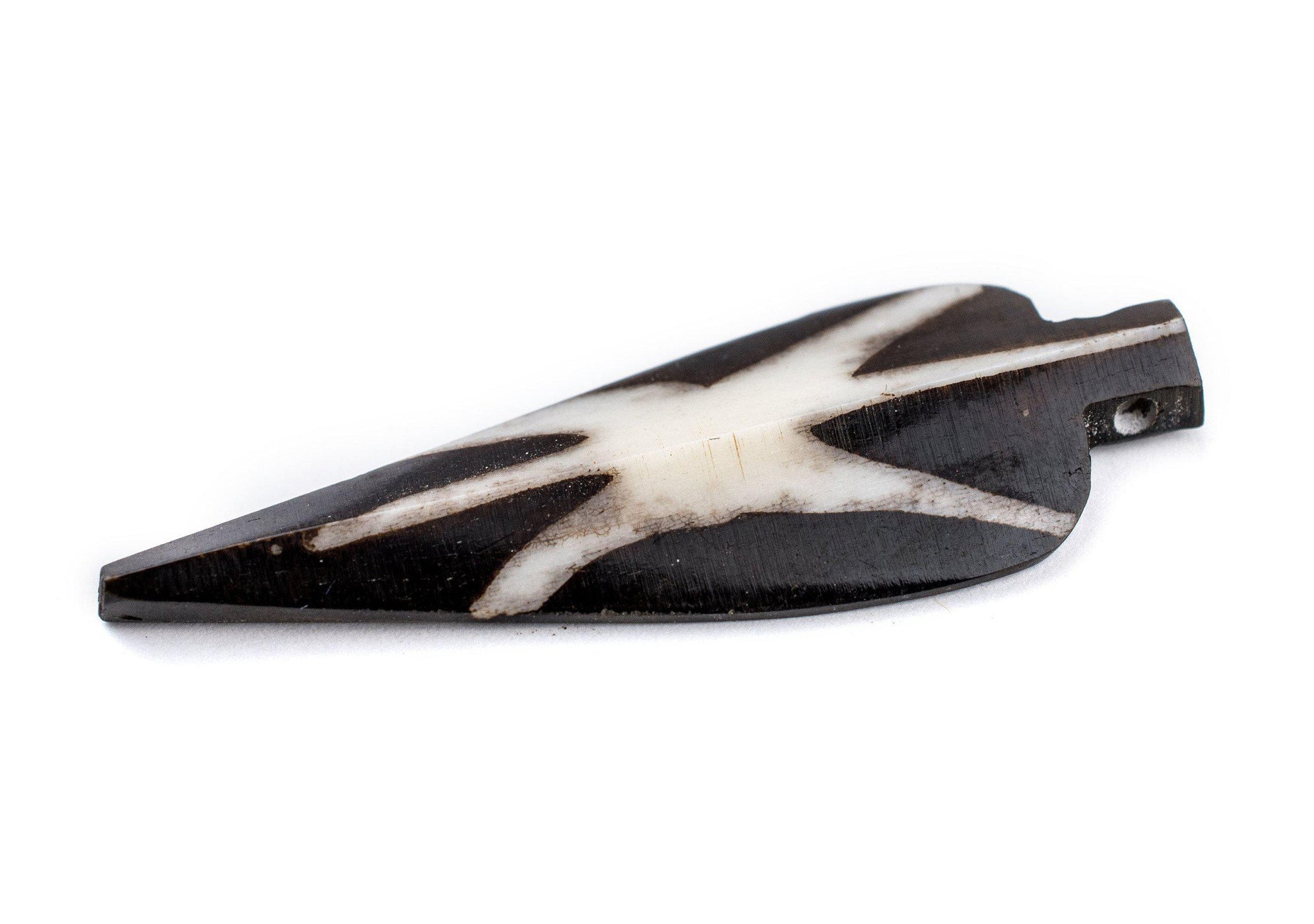 Star Arrow Batik Bone Pendant — The Bead Chest
