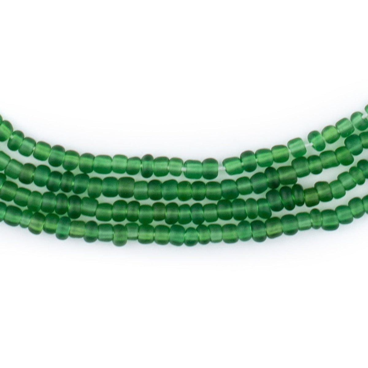 Translucent Green Matte Glass Seed Beads (3mm) — The Bead Chest
