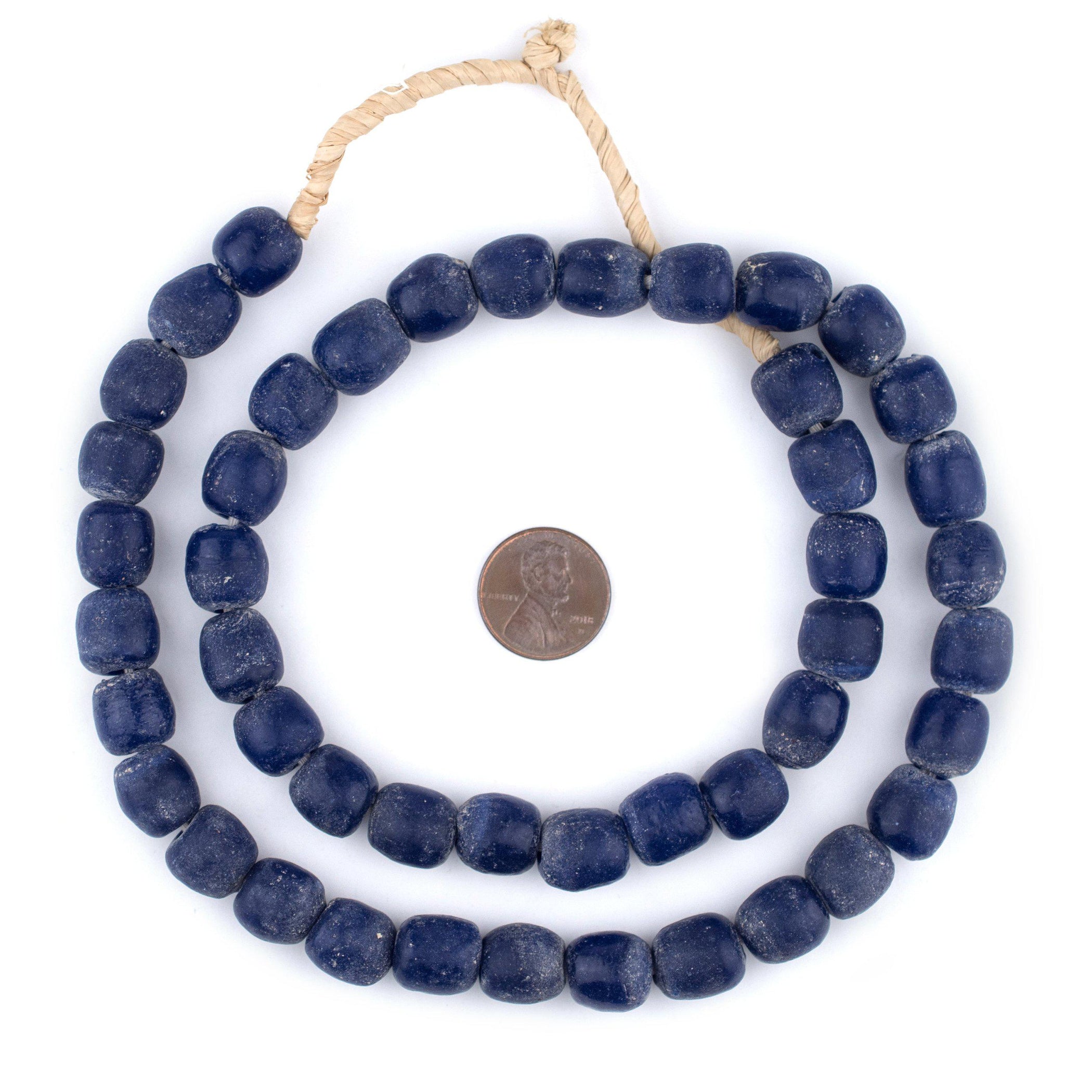 Vintage Blue Sandcast Beads — The Bead Chest
