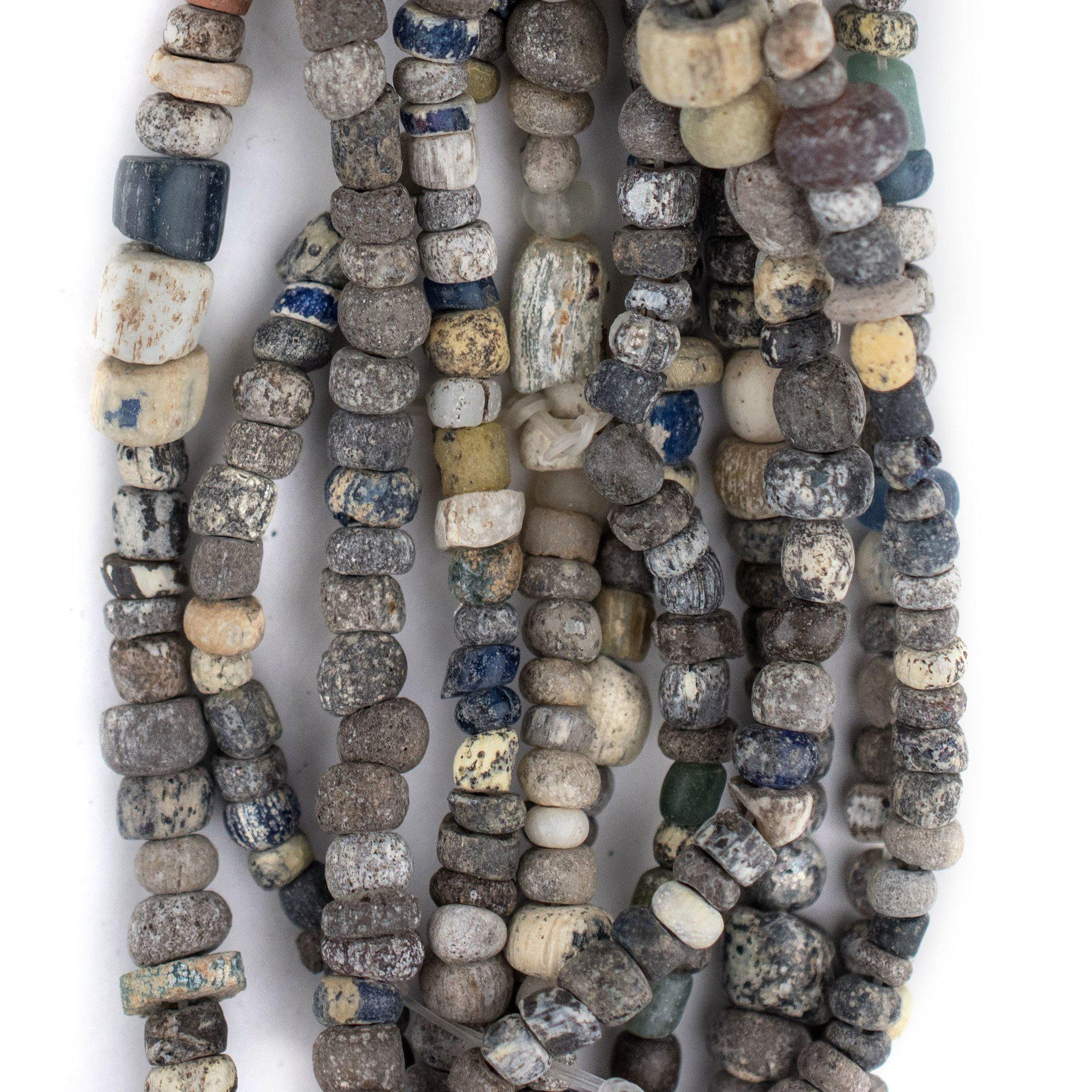 Grey Ancient Djenne Nila Glass Beads — The Bead Chest