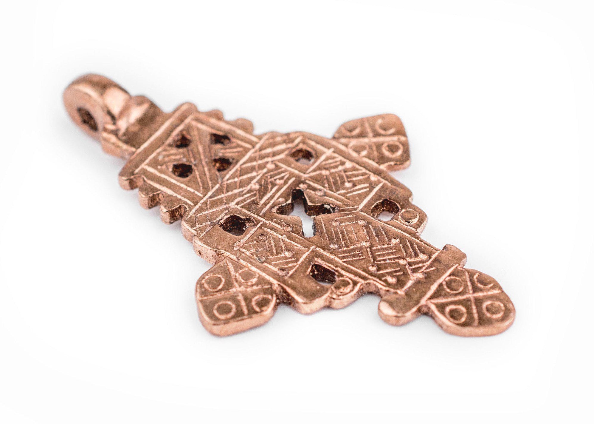 Copper Coptic Cross Pendant (62x37mm) — The Bead Chest
