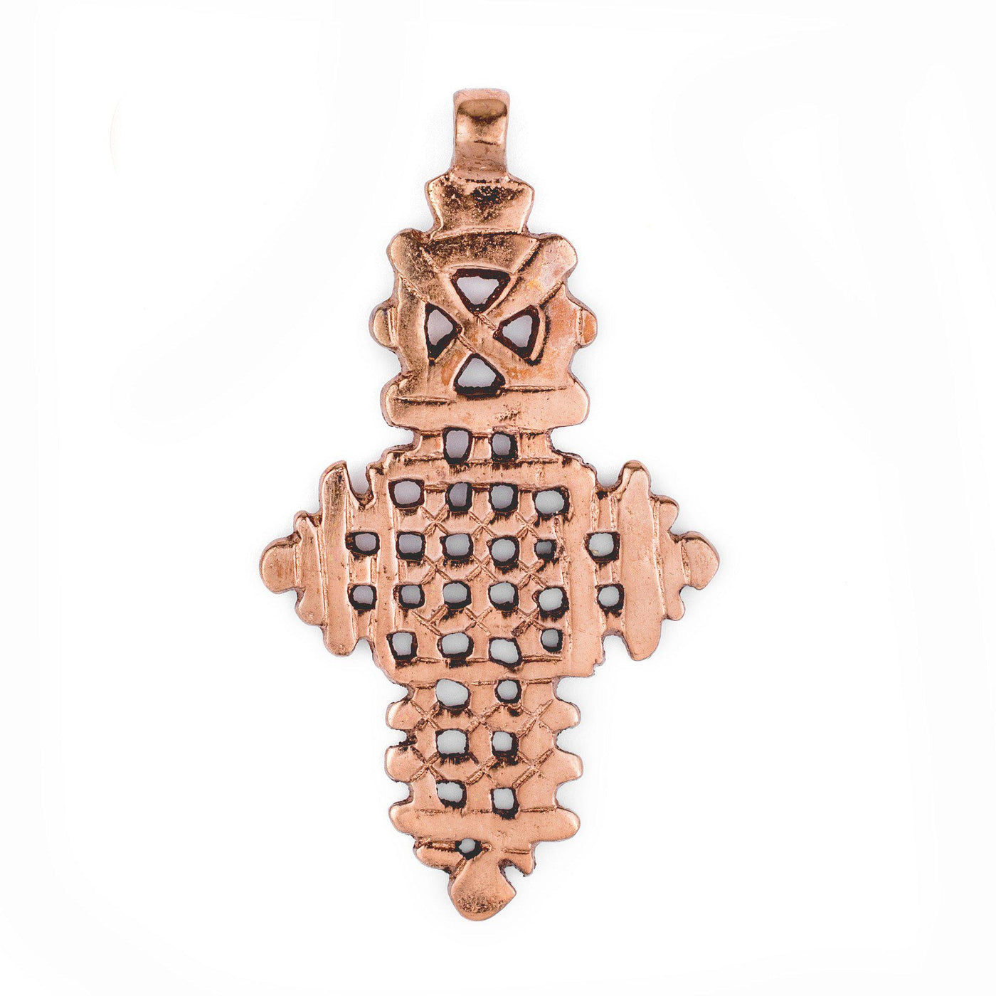 Copper Coptic Cross Pendant (86x47mm) — The Bead Chest