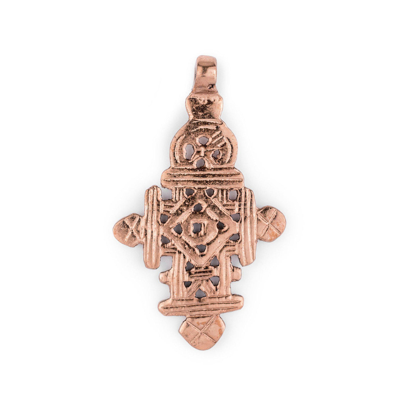 Copper Coptic Cross Pendant (68x40mm) — The Bead Chest