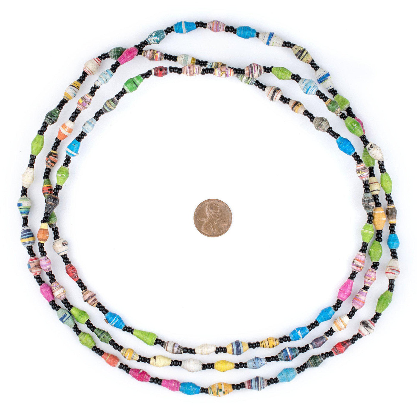 Small Multicolor Paper Beads (Long Strand) — The Bead Chest