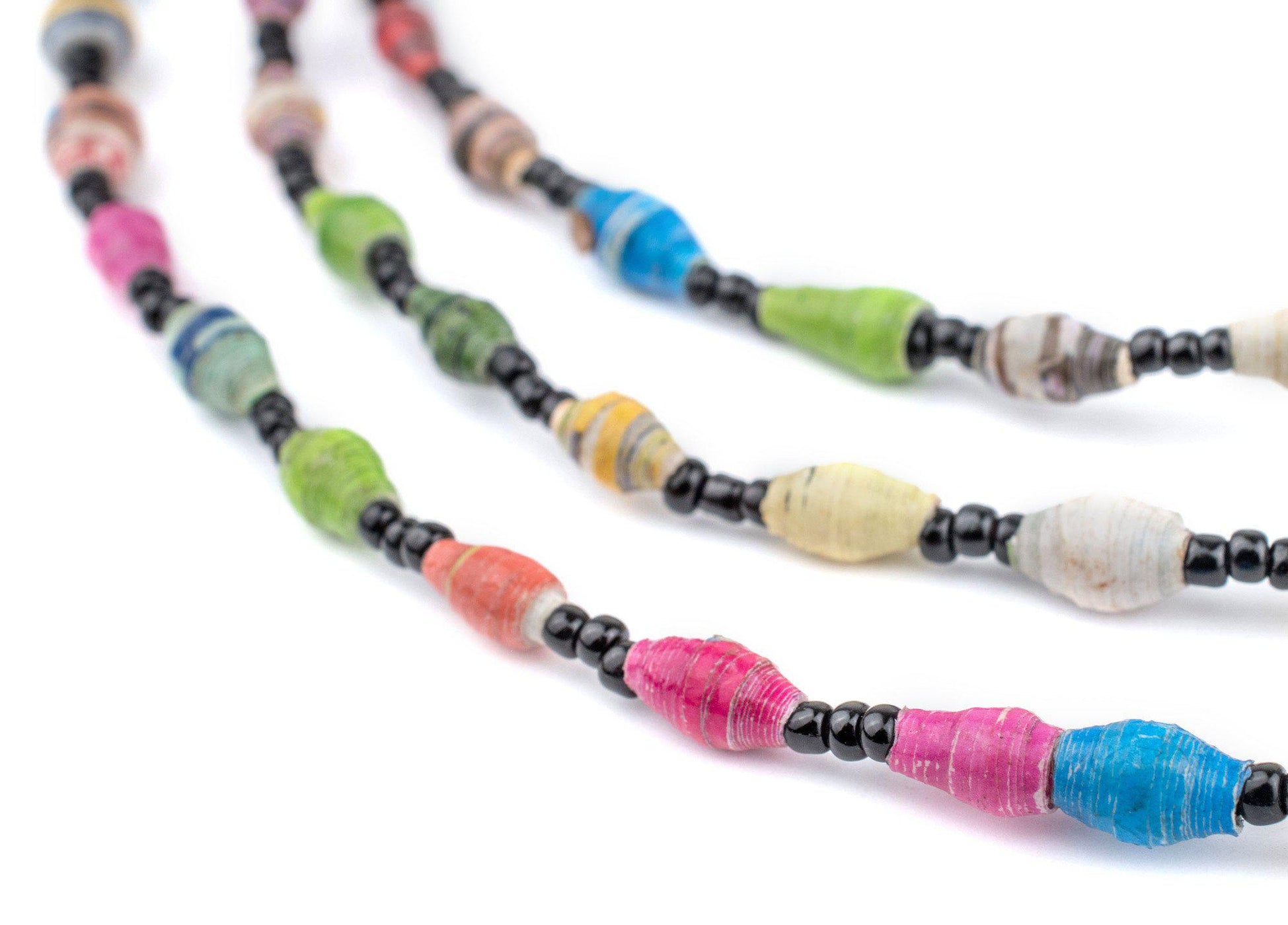 Small Multicolor Paper Beads (Long Strand) — The Bead Chest