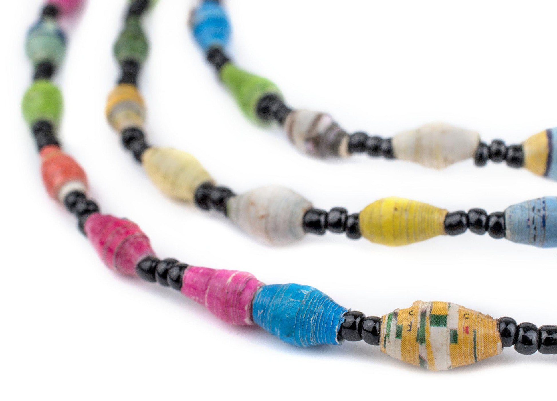 Small Multicolor Paper Beads (Long Strand) — The Bead Chest