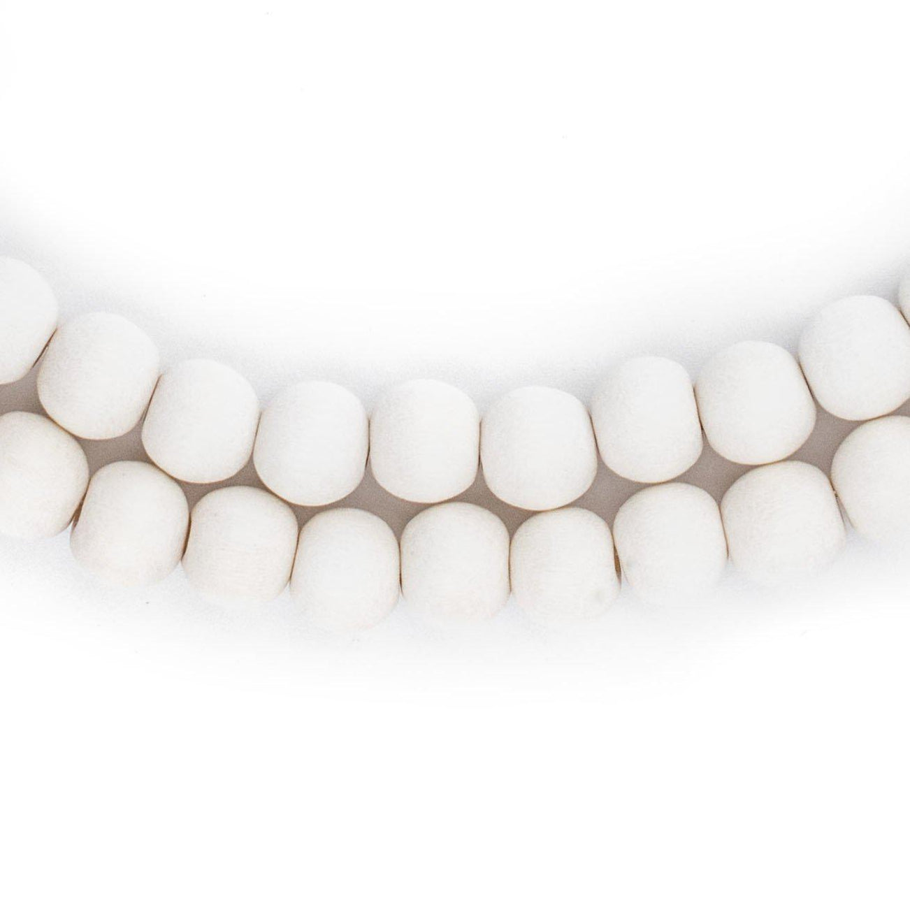 White Natural Wood Beads (8mm) — The Bead Chest