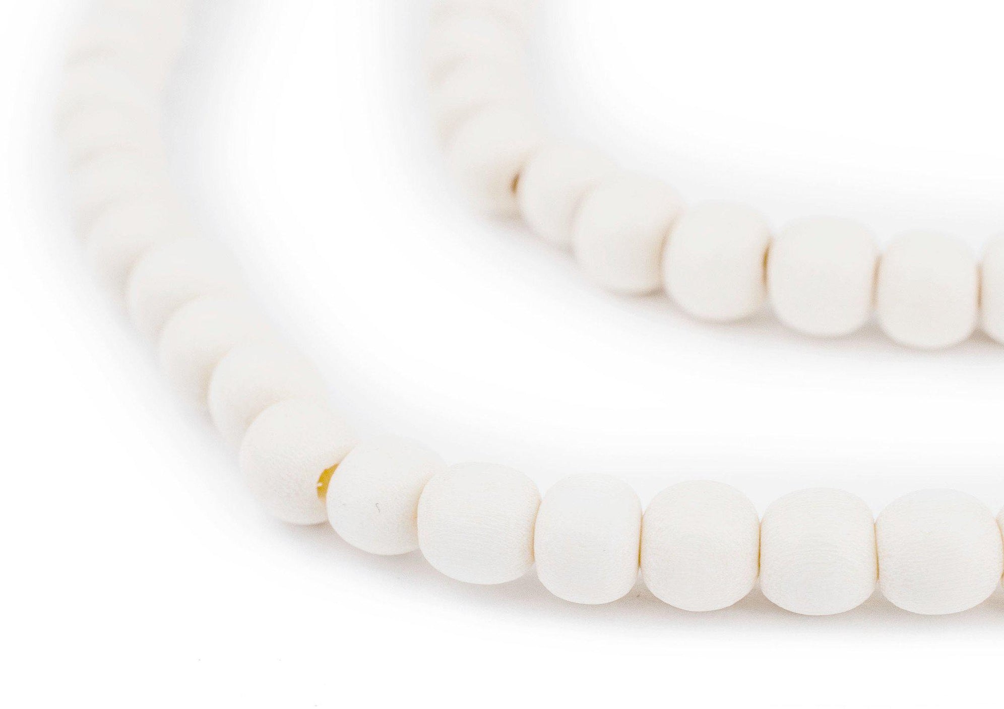 White Natural Wood Beads (6mm) — The Bead Chest