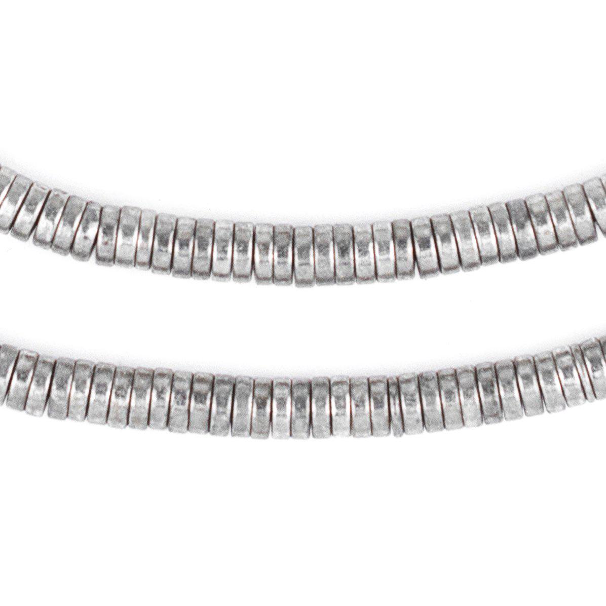 Silver Snake Disk Beads (6mm) — The Bead Chest