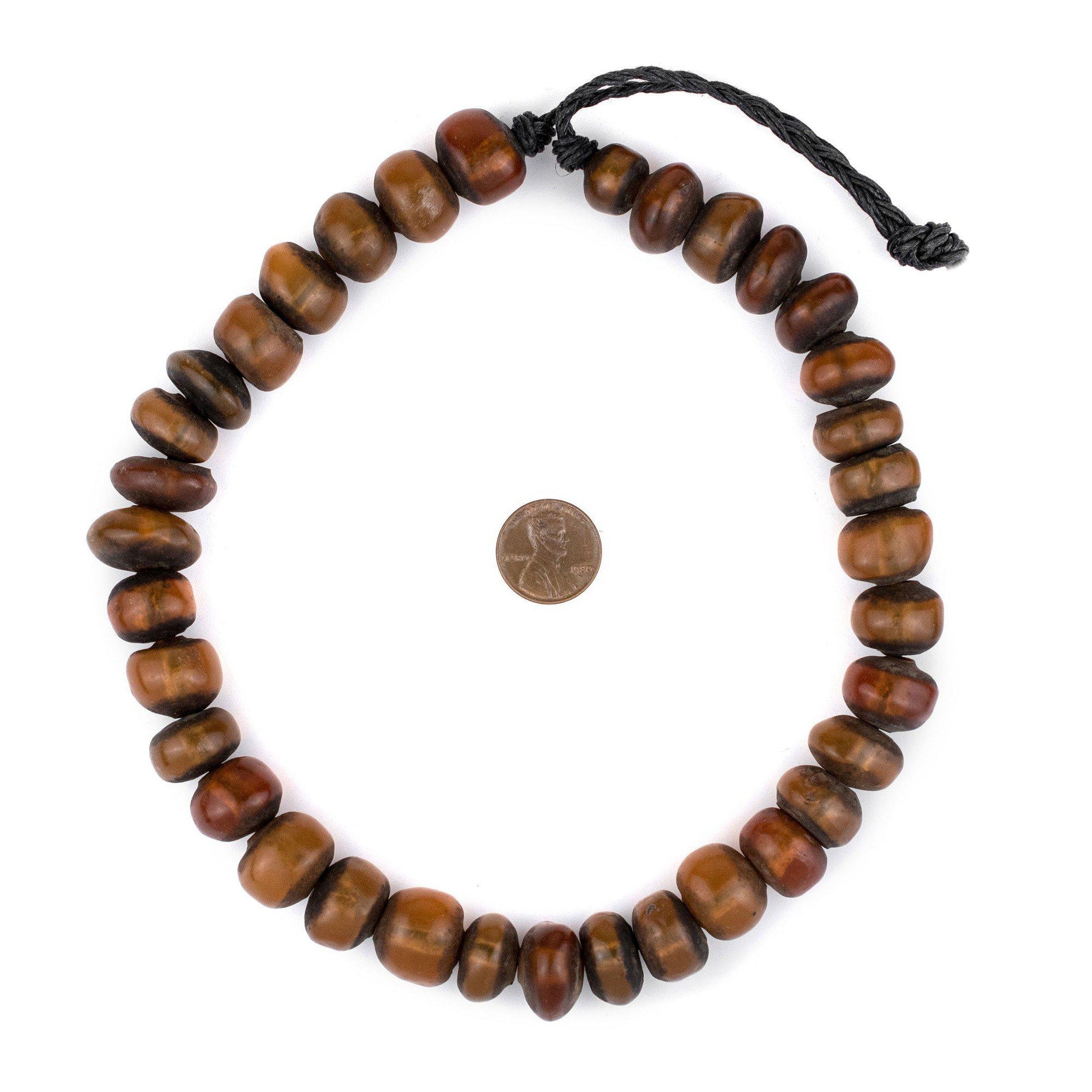 Translucent Moroccan Honey Amber Resin Beads (12x16mm) — The Bead Chest