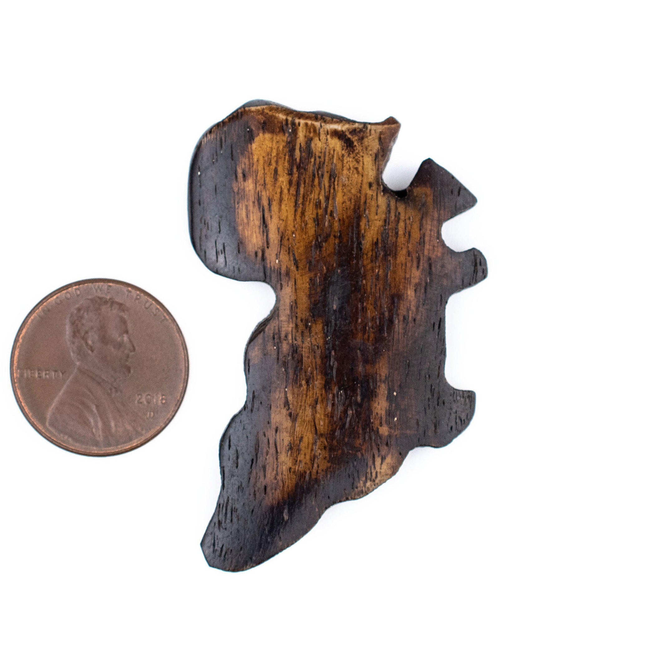 African Pride Batik Bone Pendant — The Bead Chest