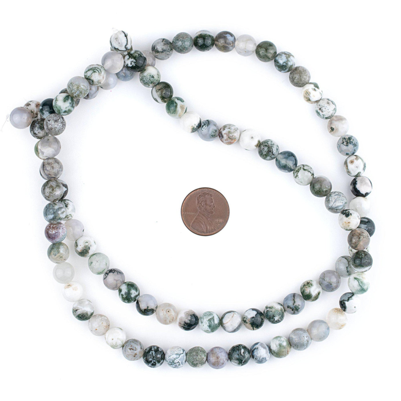 Round Tree Agate Beads (8mm) — The Bead Chest
