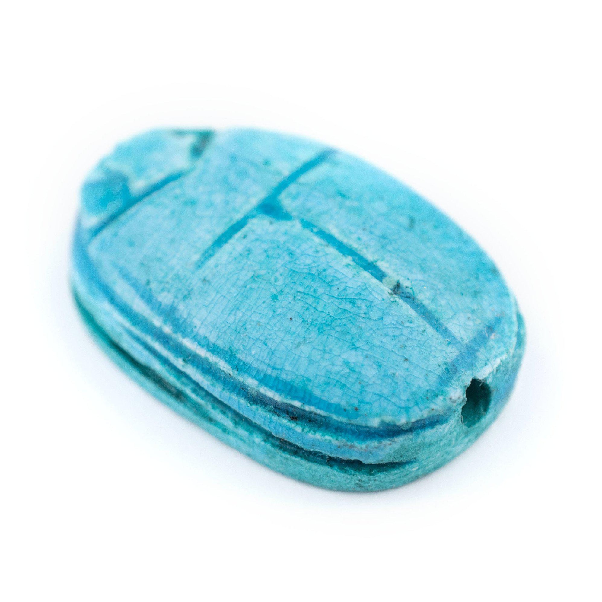 Turquoise Egyptian Scarab Pendant (35x24mm) — The Bead Chest