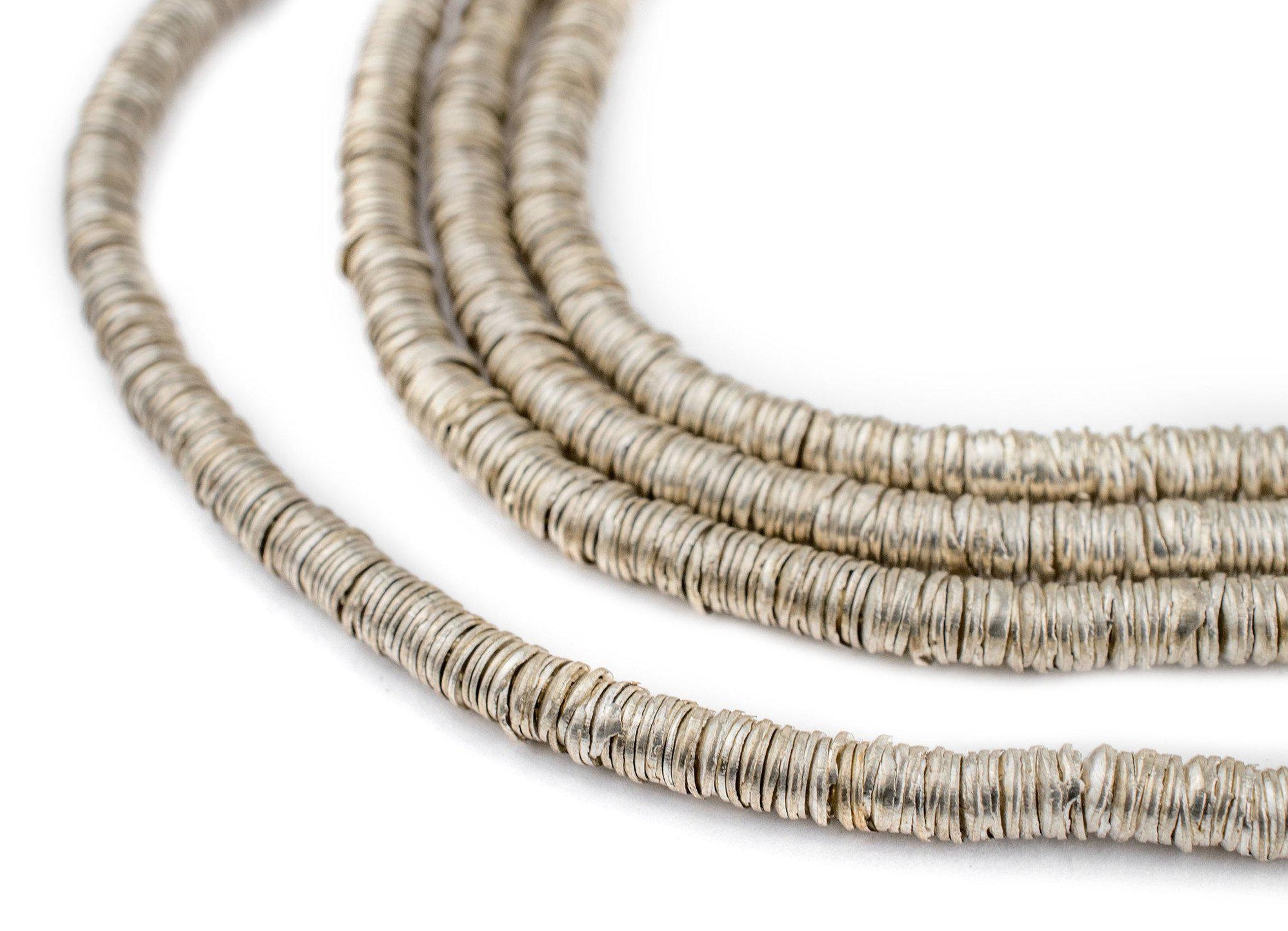 Silver Interlocking Crisp Beads (4mm) — The Bead Chest