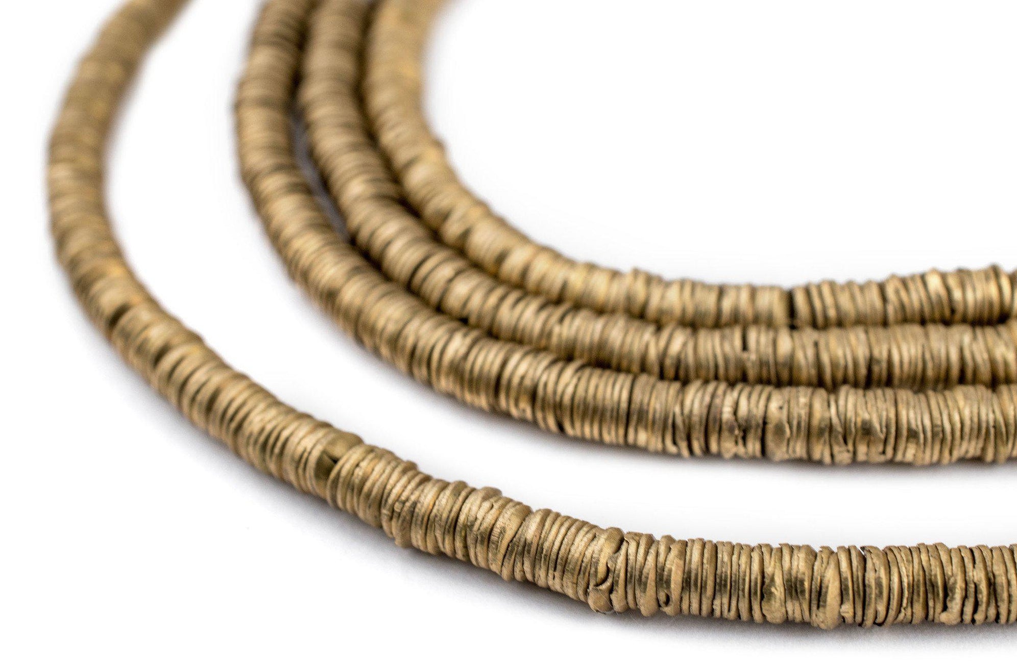 Brass Interlocking Crisp Beads (4mm) — The Bead Chest