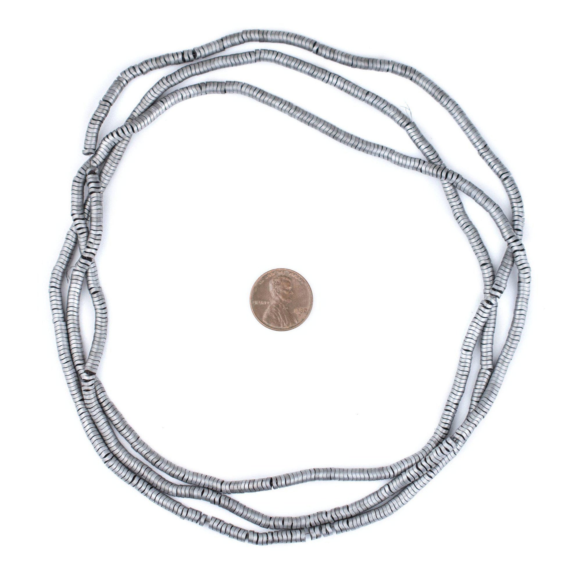 Silver Hematite Interlocking Snake Beads (4mm) — The Bead Chest