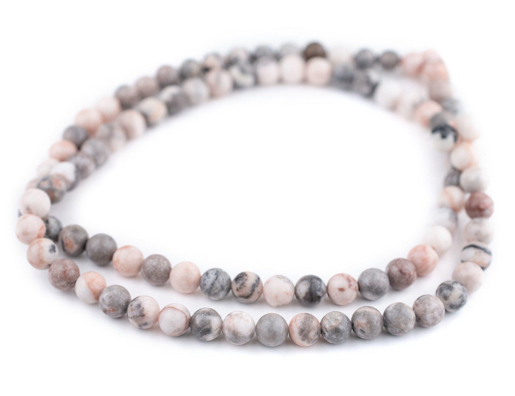 Round Pink Zebra Jasper Beads (8mm) — The Bead Chest