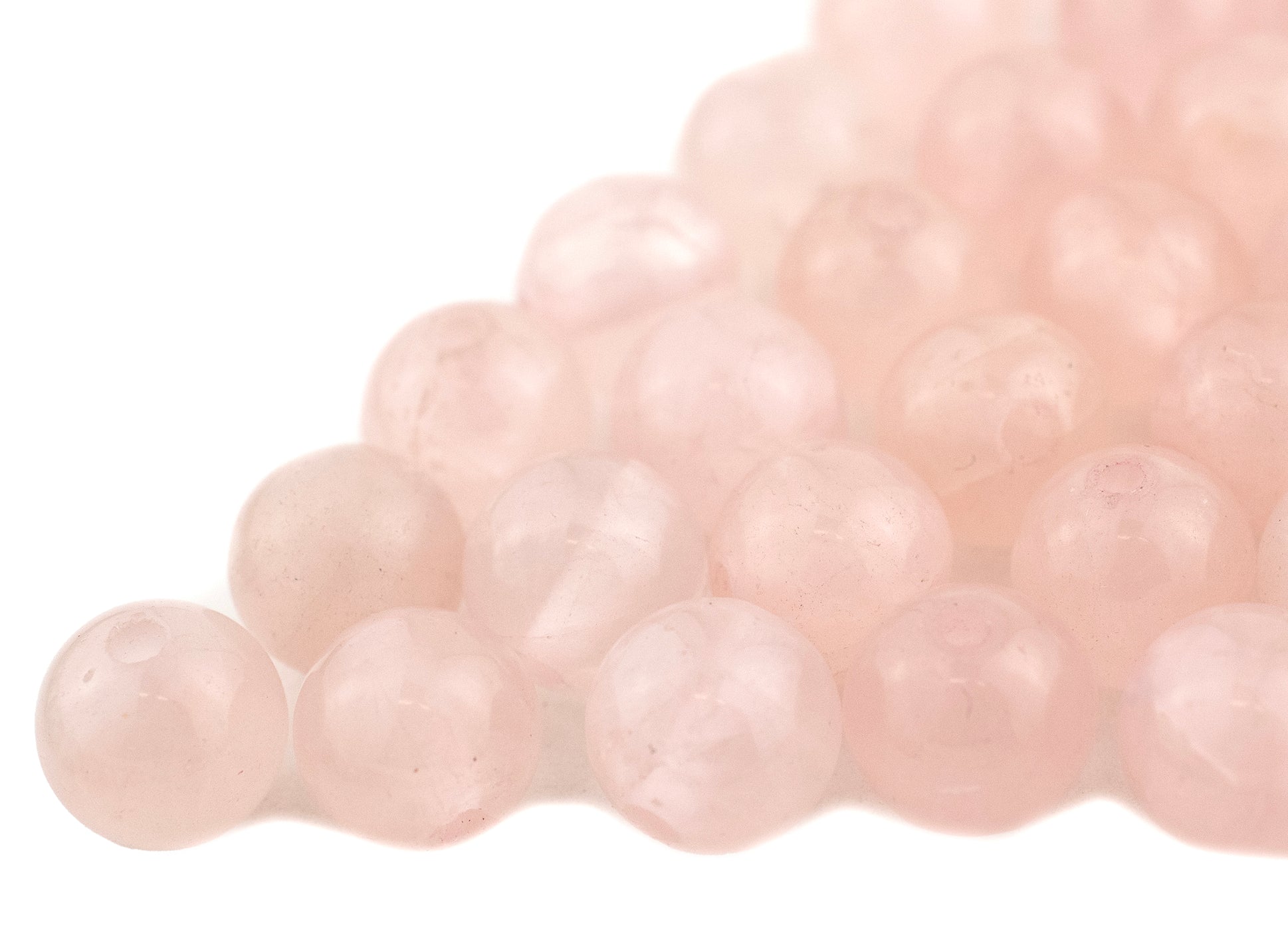 Round Rose Quartz Beads (8mm, Set of 50) — The Bead Chest
