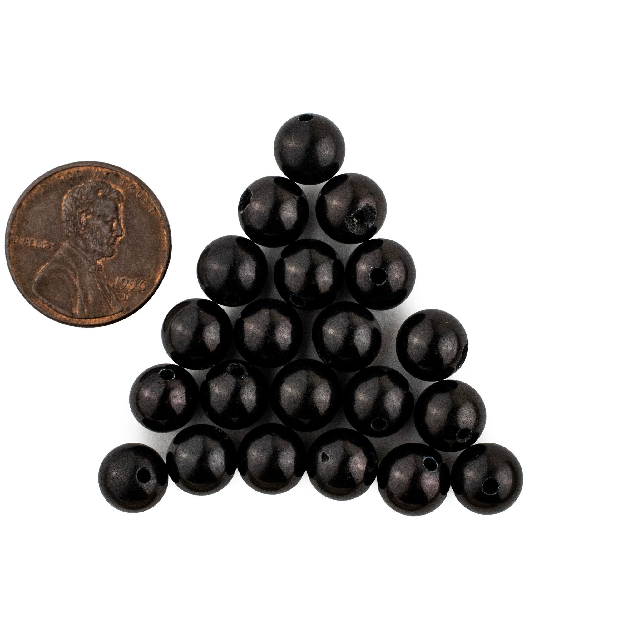 Round Black Shungite Beads (8mm, Set of 25) — The Bead Chest