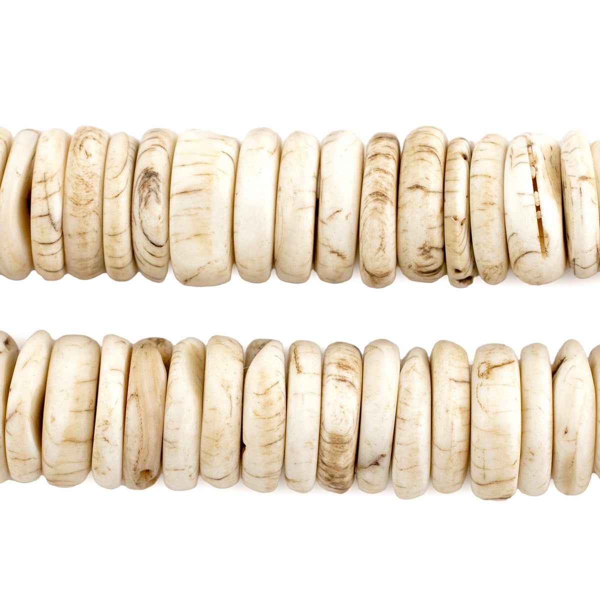 Vintage Style Textured Naga Conch Shell Disk Beads (14mm) — The Bead Chest