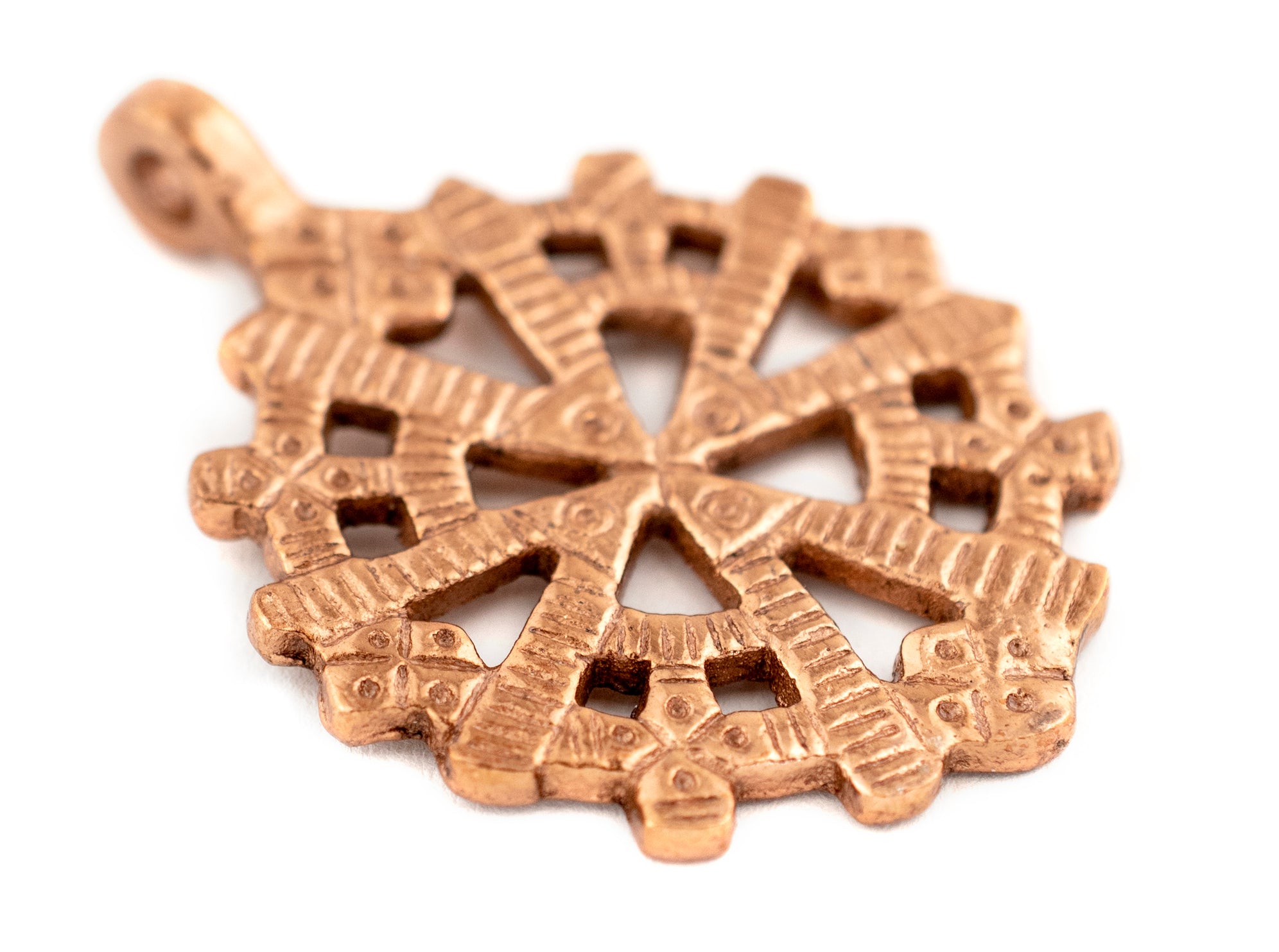 Copper Radiating Coptic Cross Pendant (38x52mm) — The Bead Chest