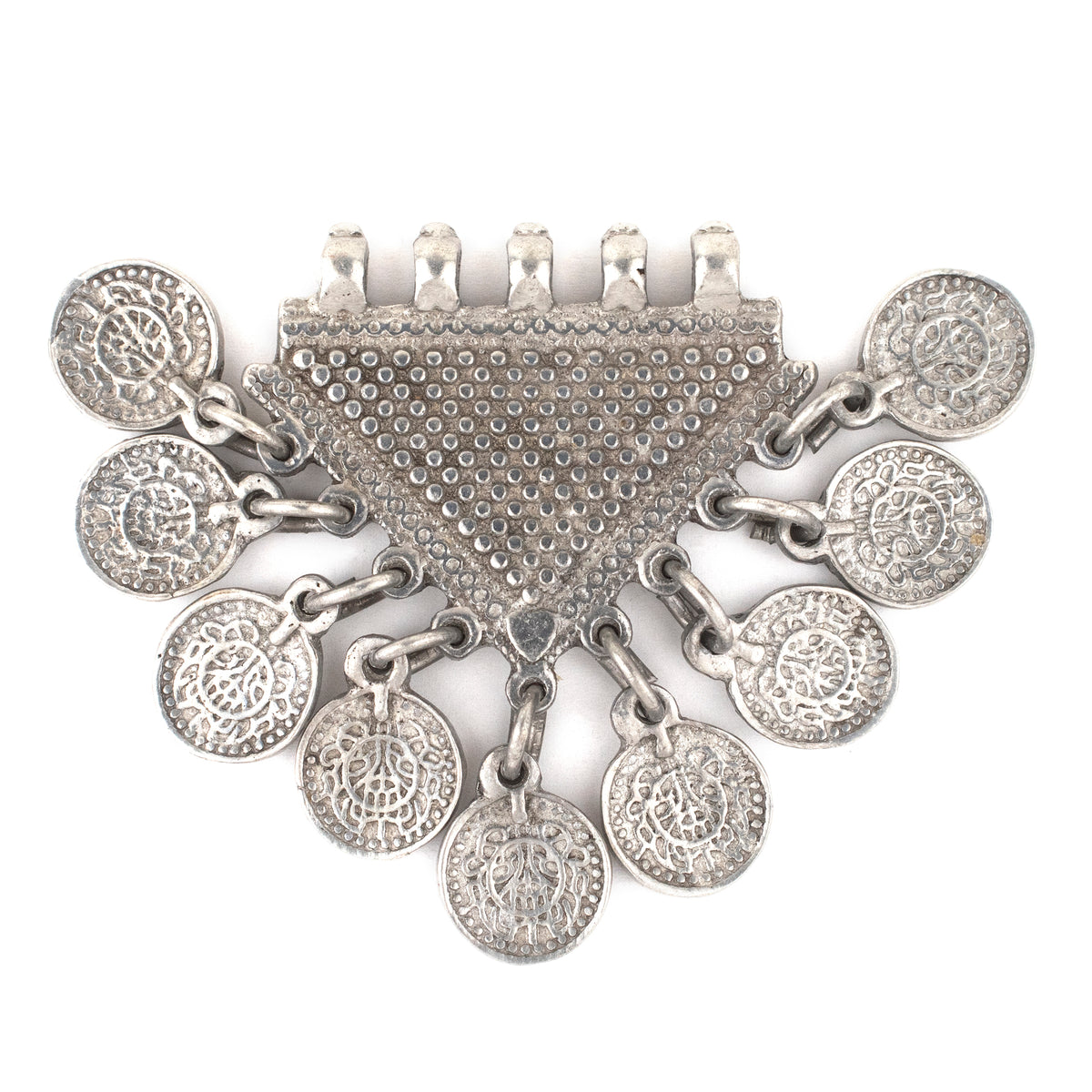Silver Tribal Coin Dangle Pendant — The Bead Chest